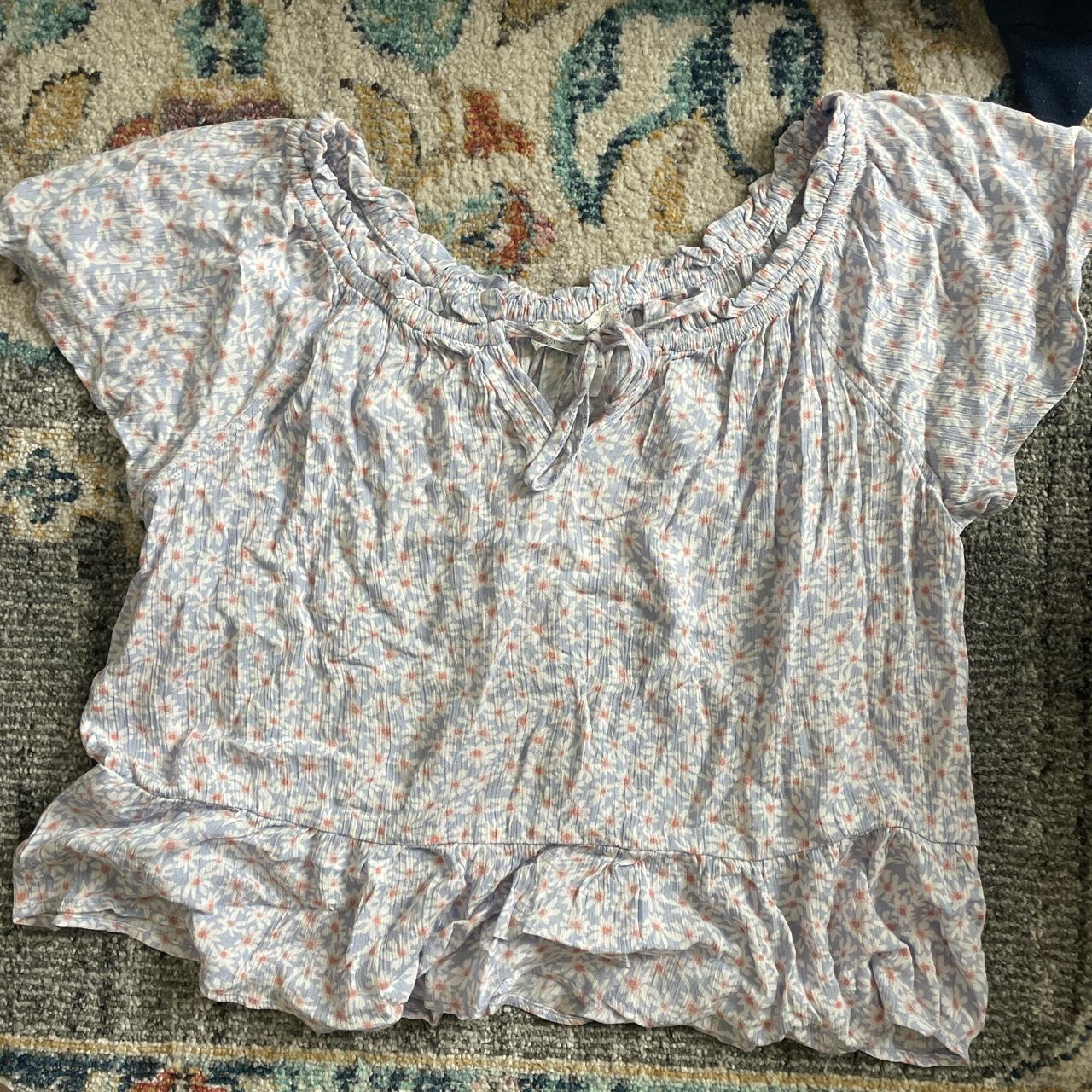 Hippie Rose Women's Pink and Purple Blouse | Depop