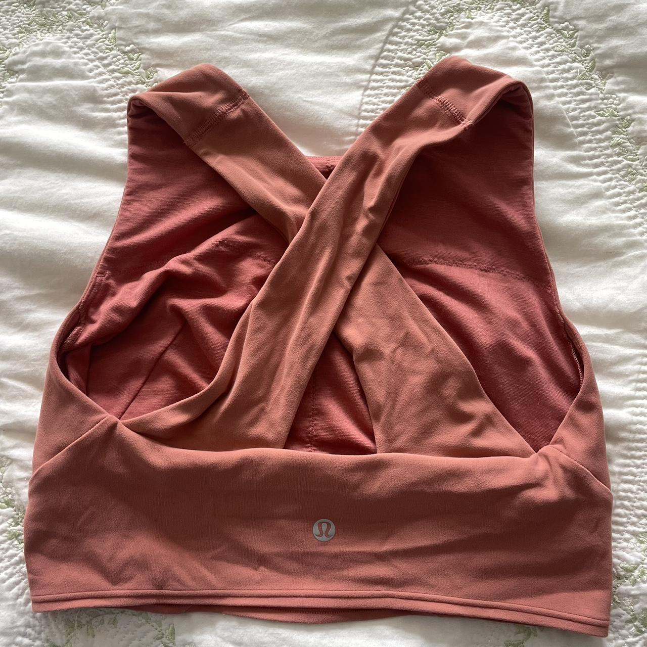 Lululemon pinkish/orange top More like tank top... | Depop