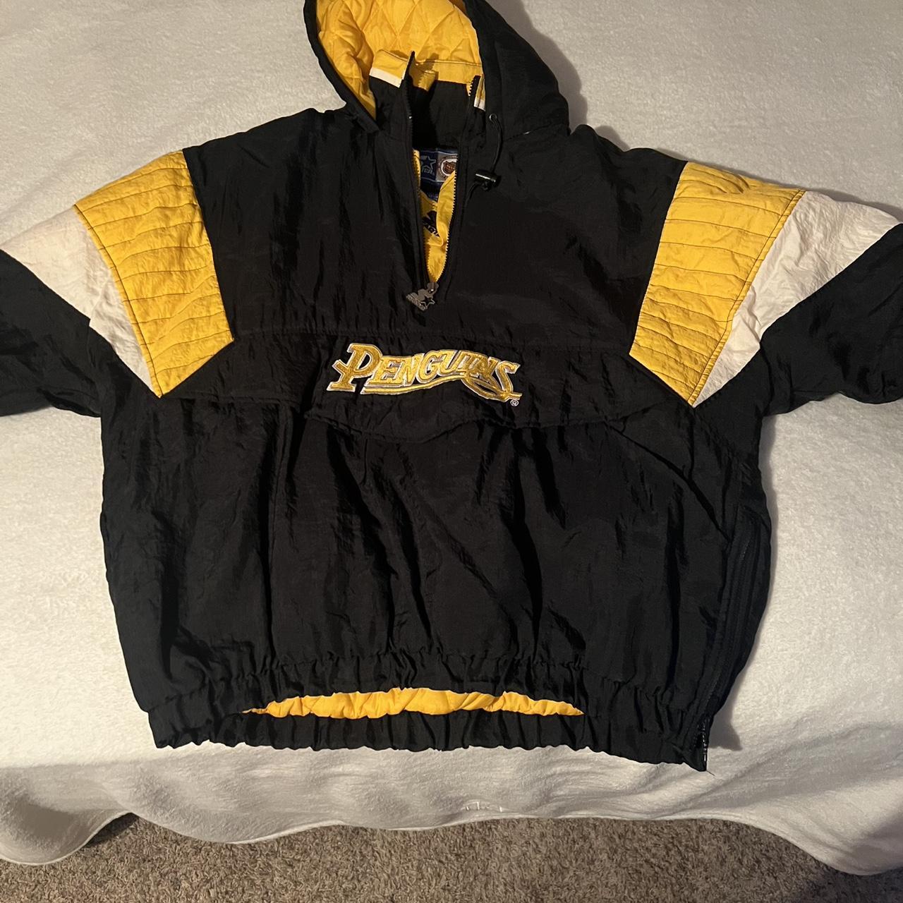 Penguins Starter puffer pullover, size large, very... - Depop