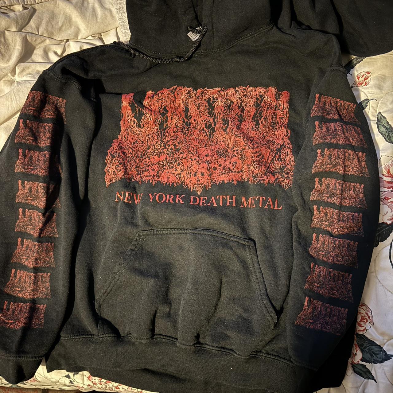 UNDEATH 4 sided NY death metal hoodie LARGE Printed... - Depop