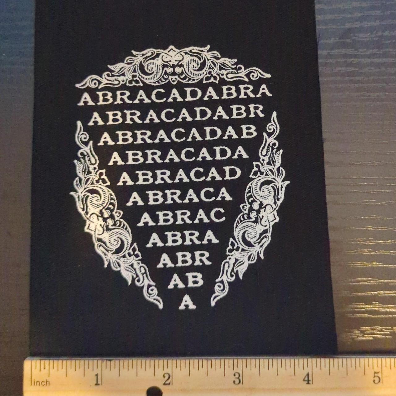 ABRACADABRA spell witch patch demon black magic... - Depop