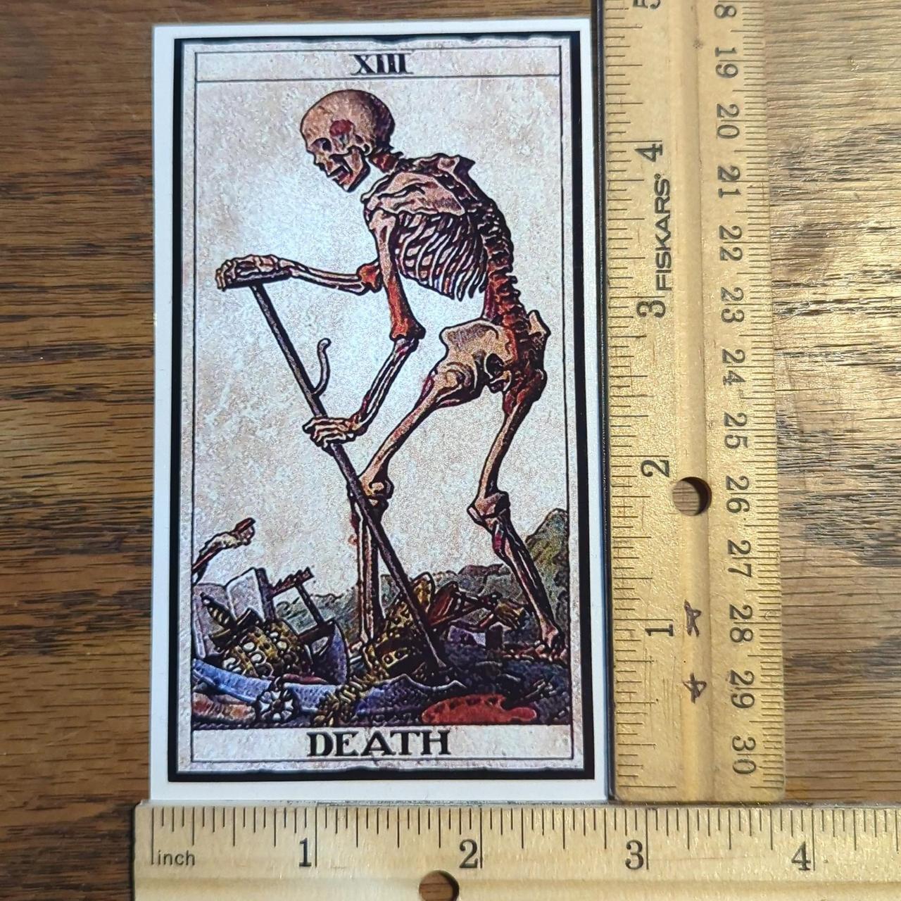 DEATH TAROT CARD vinyl sticker magik tarot goth punk... | Depop