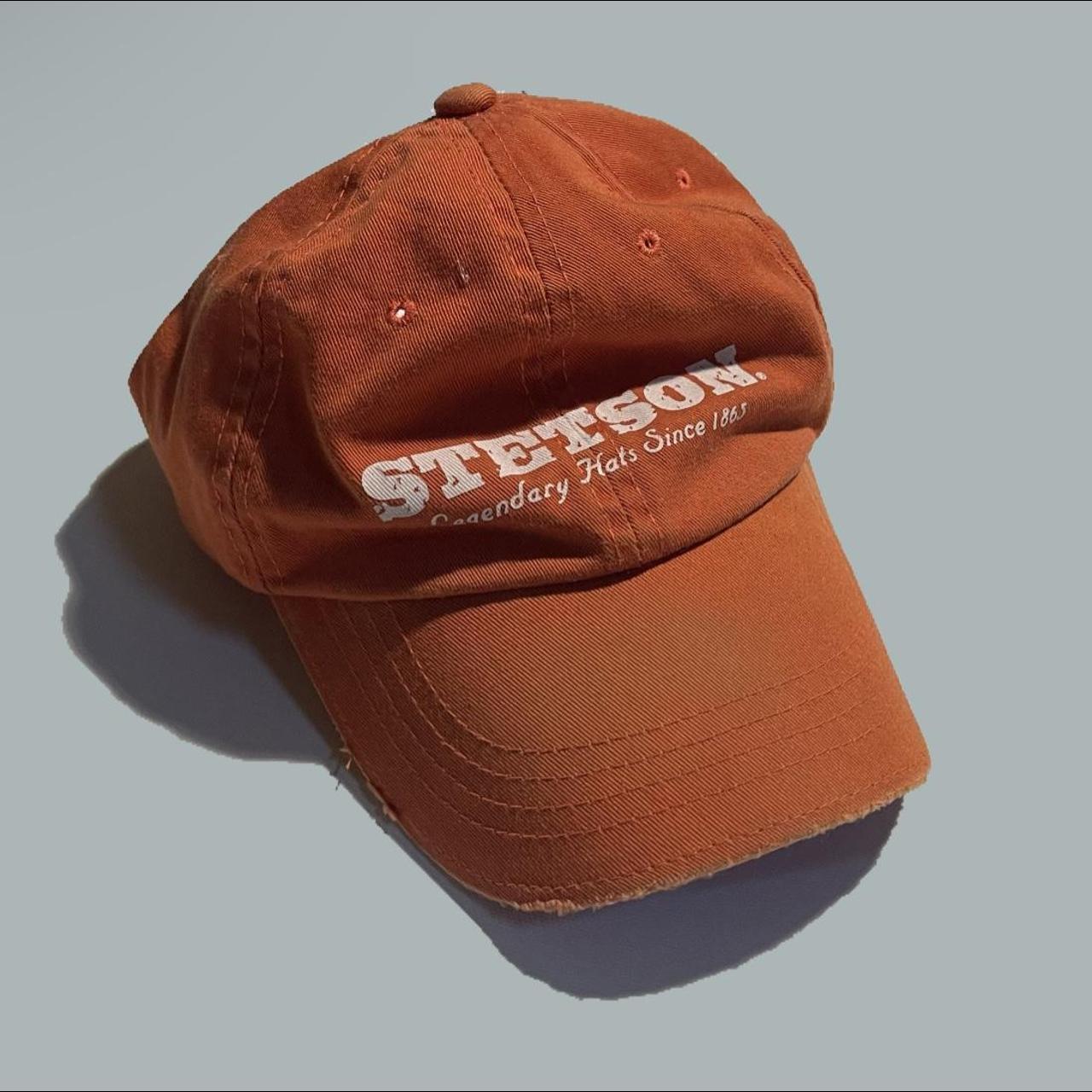 Stetson Snapback Cap Orange Some wear but looks... - Depop
