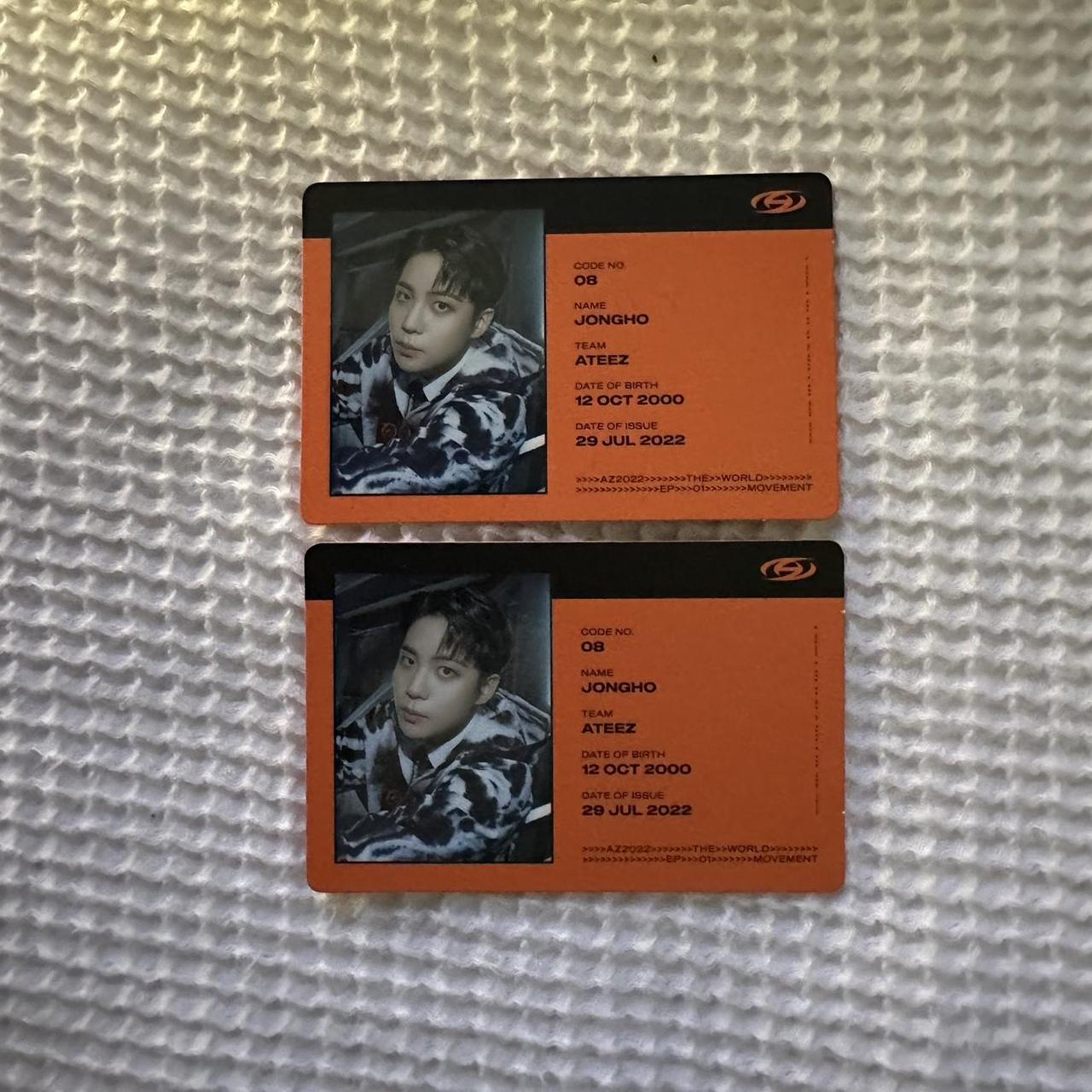 ATEEZ world ep1 album cards ATEEZ photocard jongho... - Depop