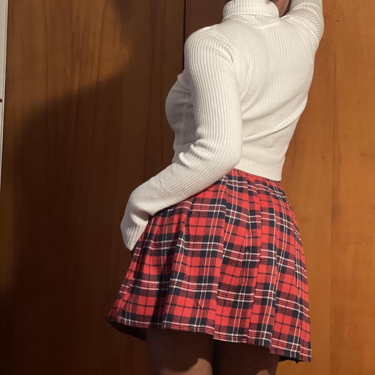 Short Schoolgirl Skirt ️🖤 Schoolgirl Plaid Flowy Depop