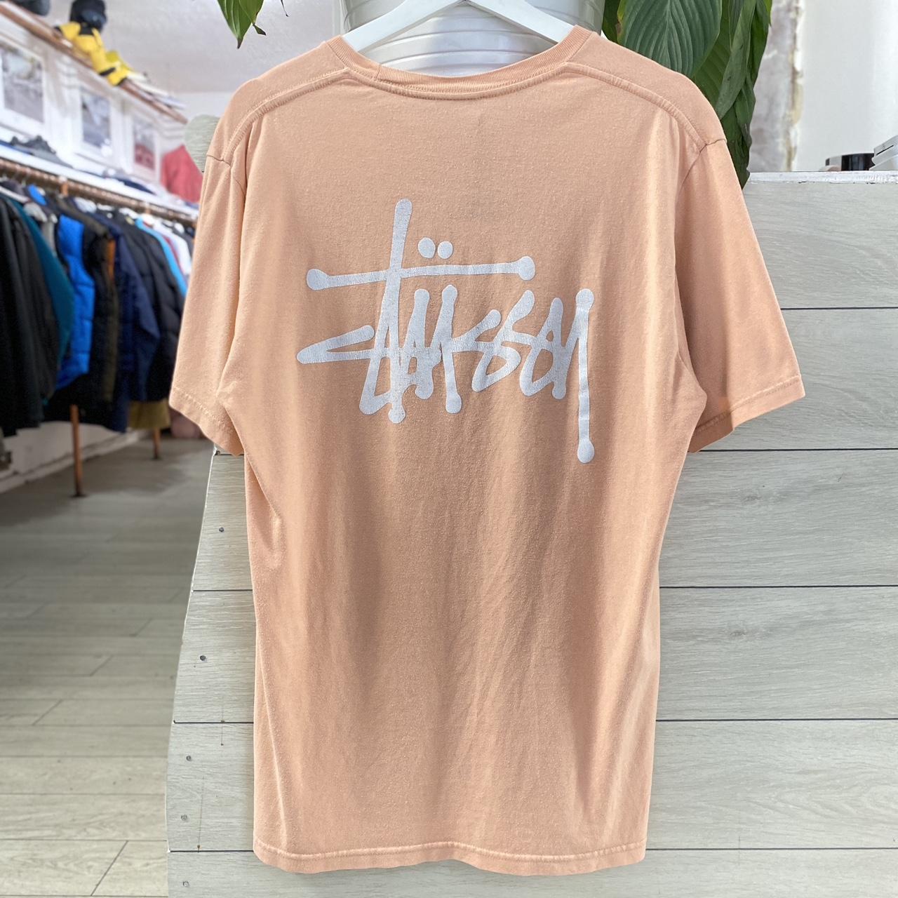 Stussy Classic Signature Script T-Shirt... - Depop