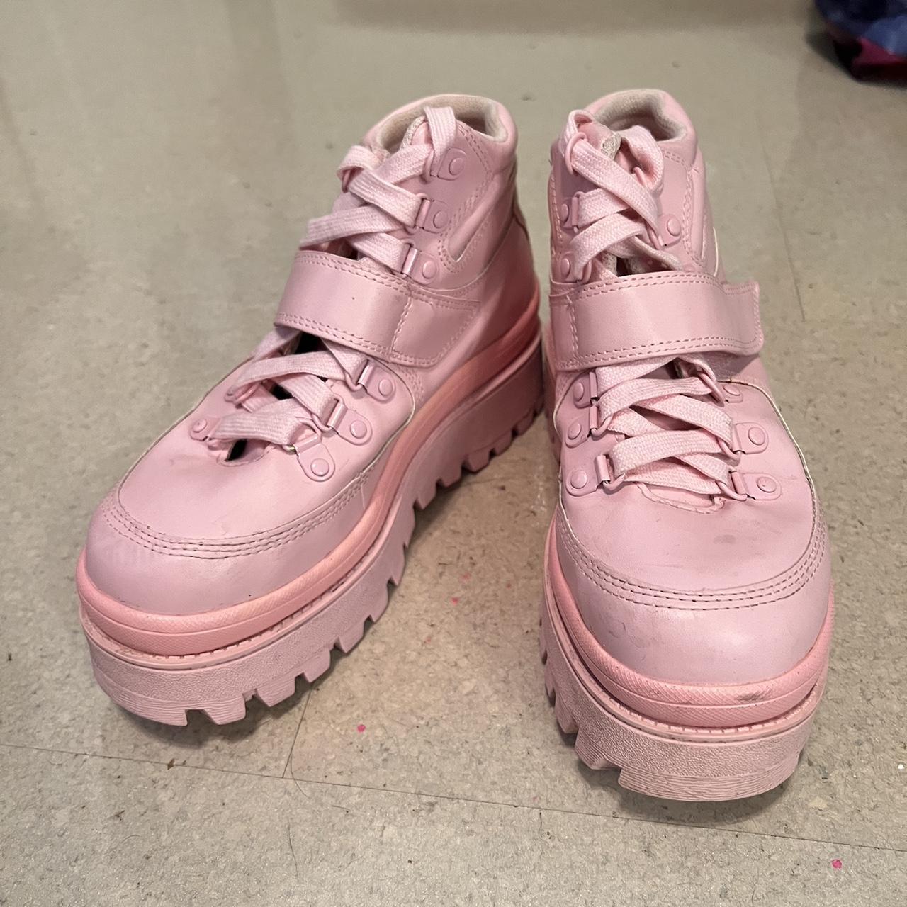 JEFFREY CAMPBELL PINK PLATFORM SNEAKERS purchased... - Depop