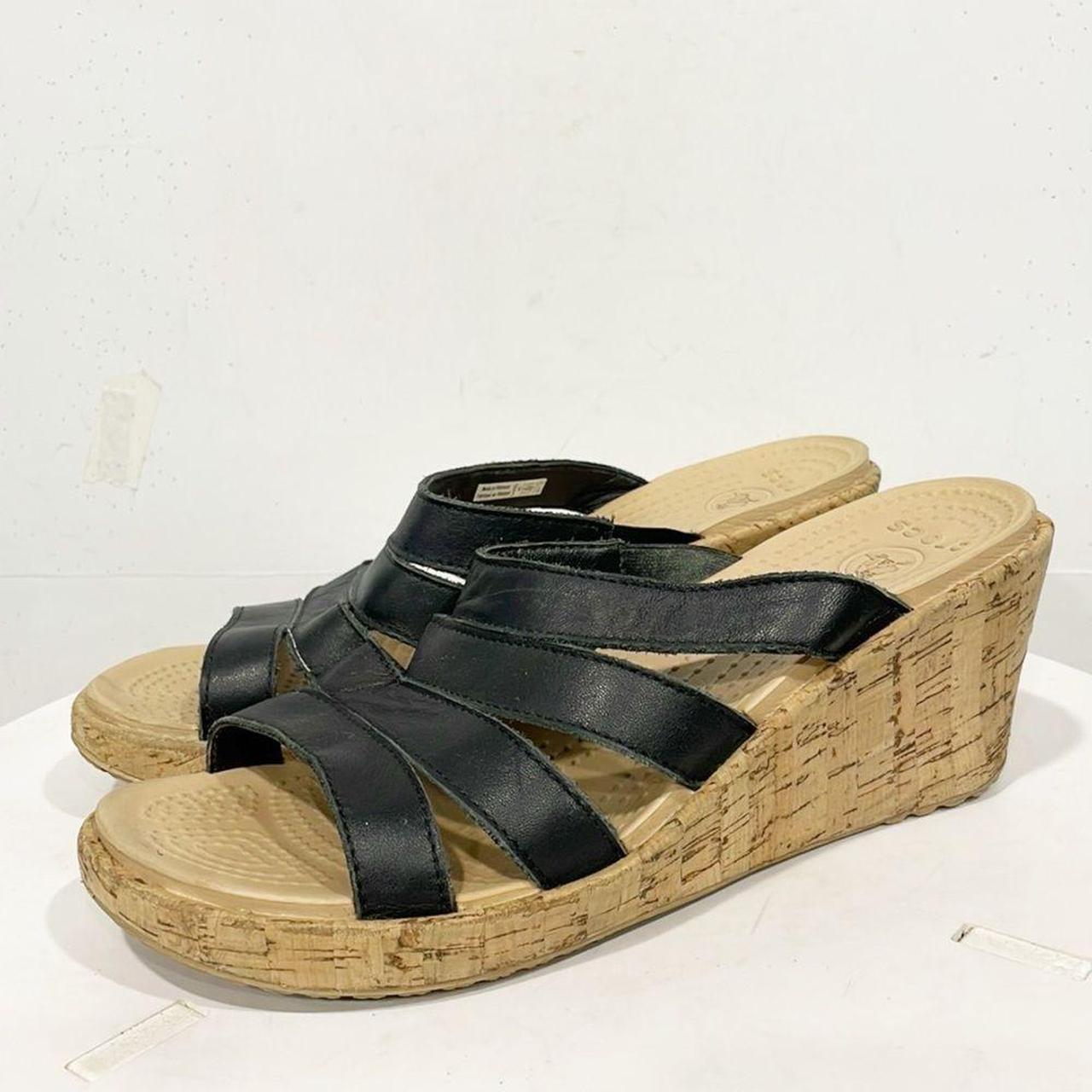 Crocs a leigh cork wedge store