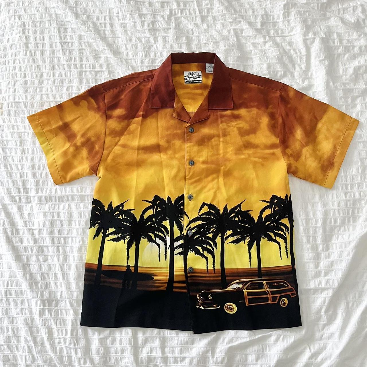 Hawaiian Pineapple Connection Button up Size... - Depop
