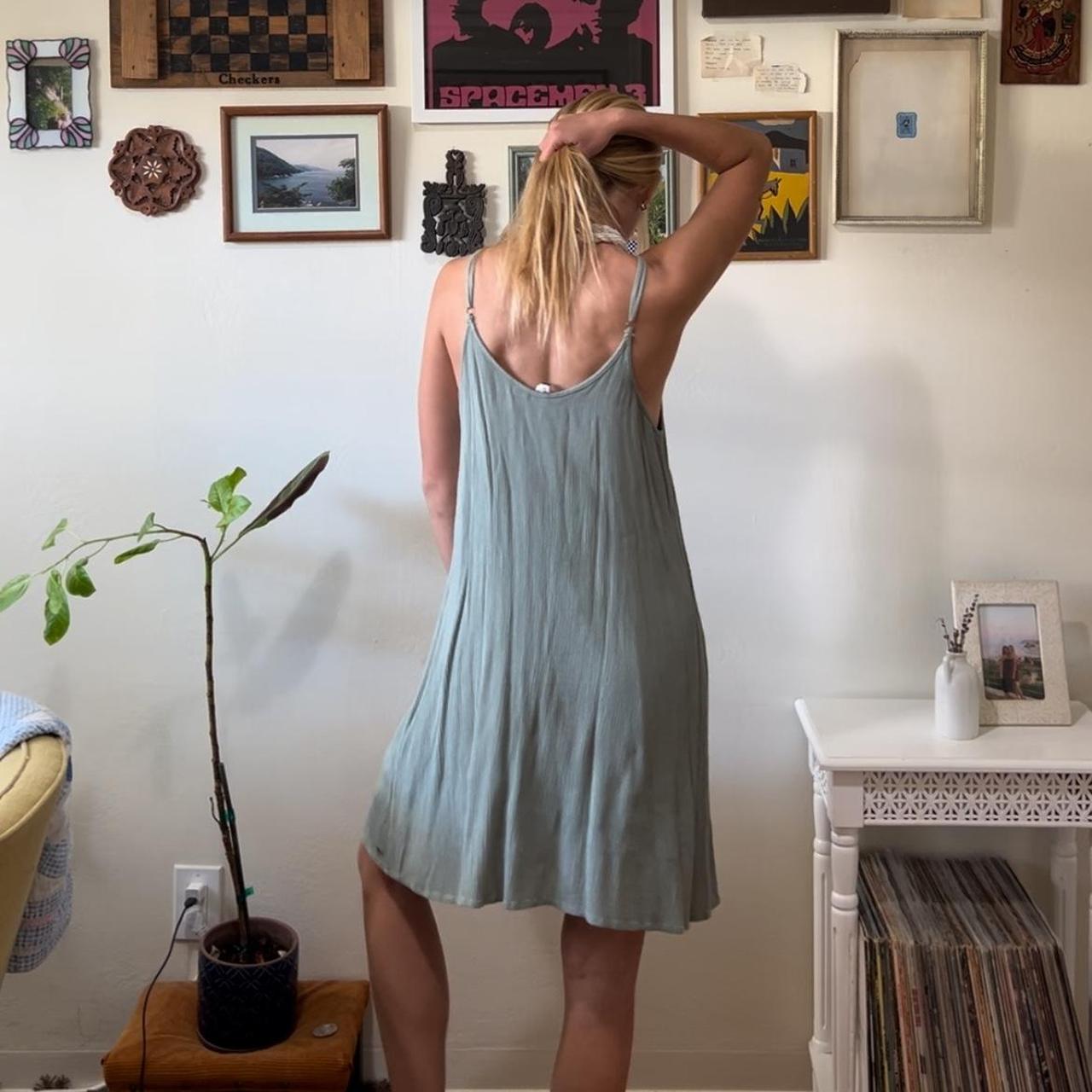 Roxy Green Flowy Dress Size Small #green #dress... - Depop