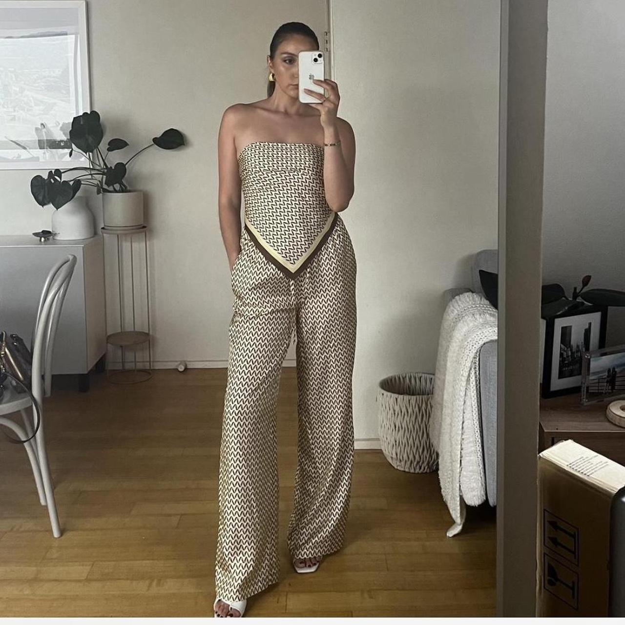 Venroy Silk Set Pants S Scarf O/S Would fit a 6 -... - Depop