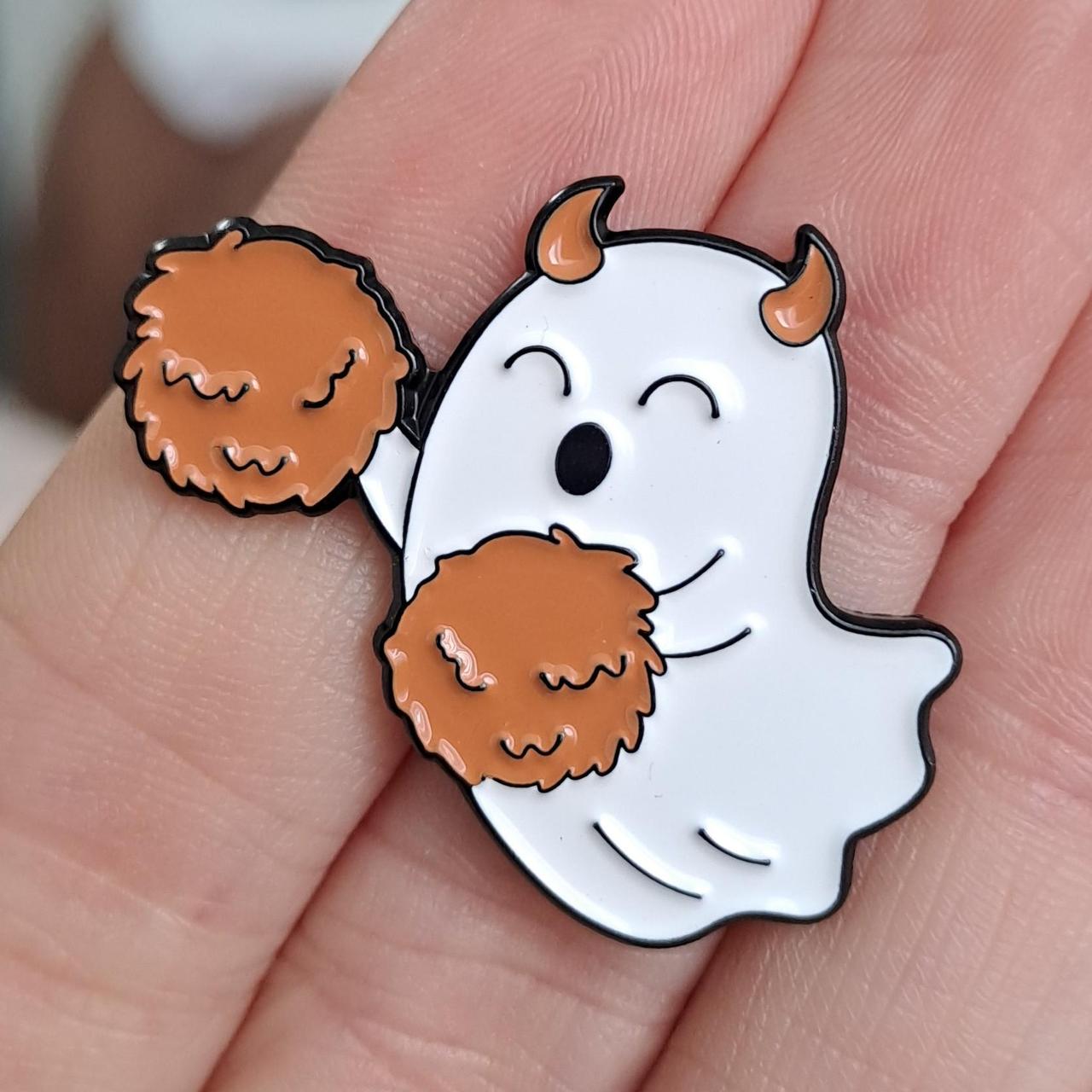 Cute ghost enamel pin. #ghost #Halloween #enamelpin - Depop