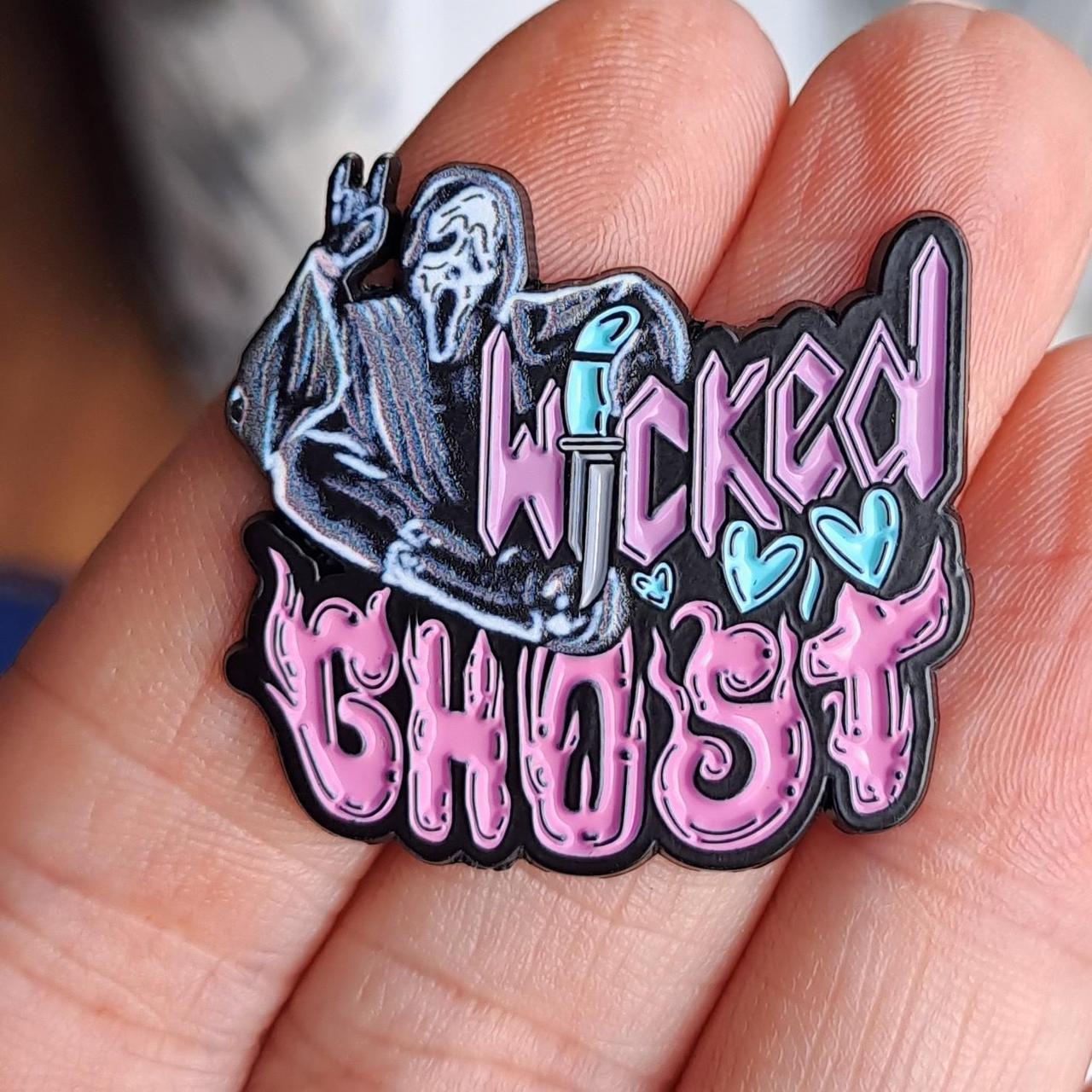 Wicked ghost enamel pin. #ghost #horror #enamelpin - Depop