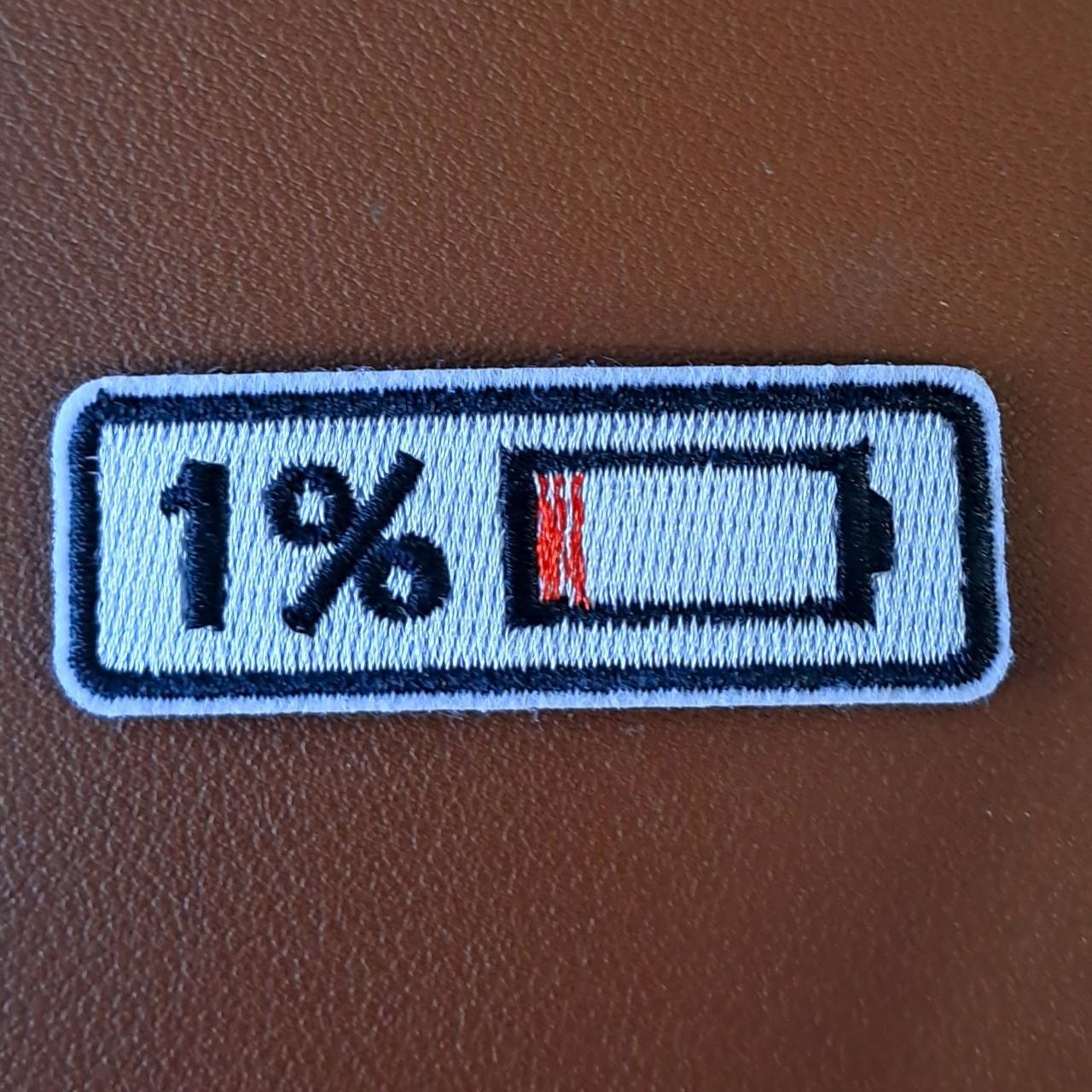 1% battery level fabric patch. #fabricpatch #patch - Depop