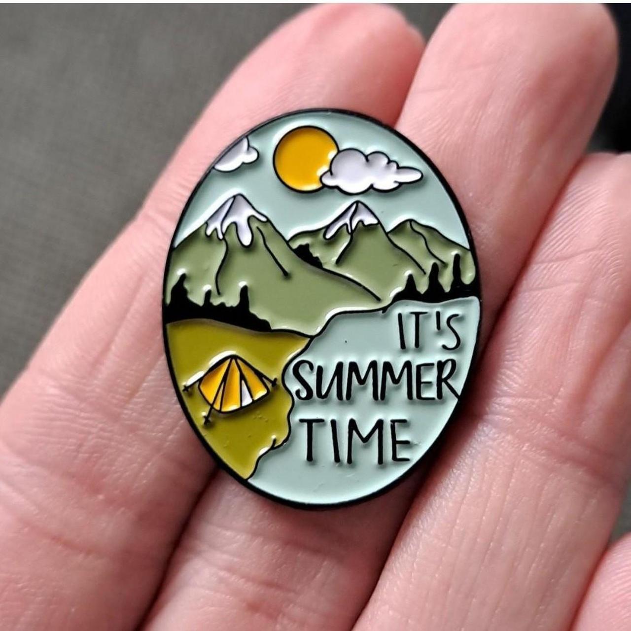 Cute summer enamel pin. #brooch #pin #badge #enamel... - Depop