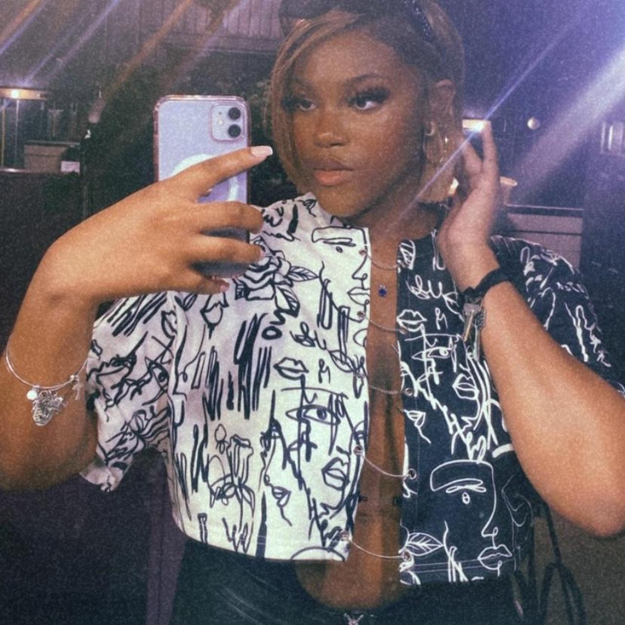 Split front shirt from shein size XL/0XL Only worn... - Depop