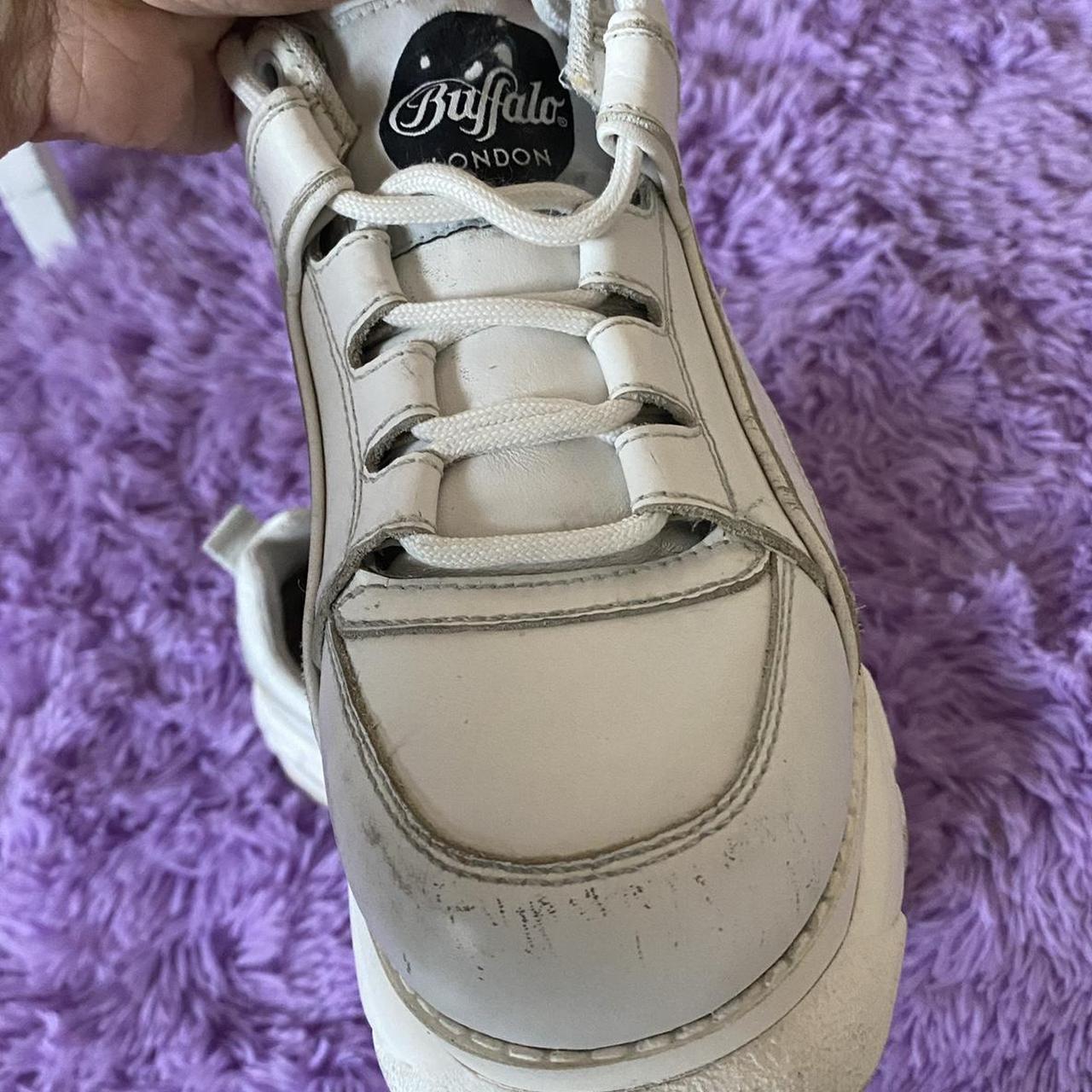 classic white buffalo london platform sneakers... - Depop
