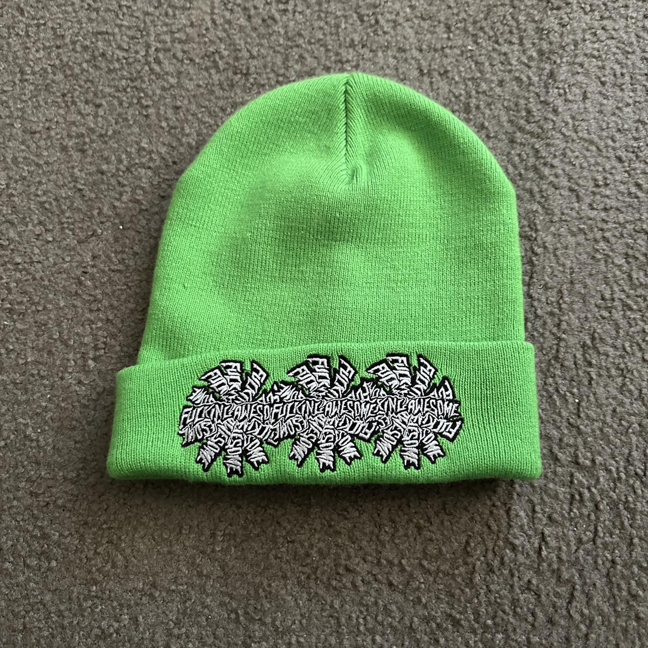 Green fa beanie brand new #fuckingawesome... - Depop