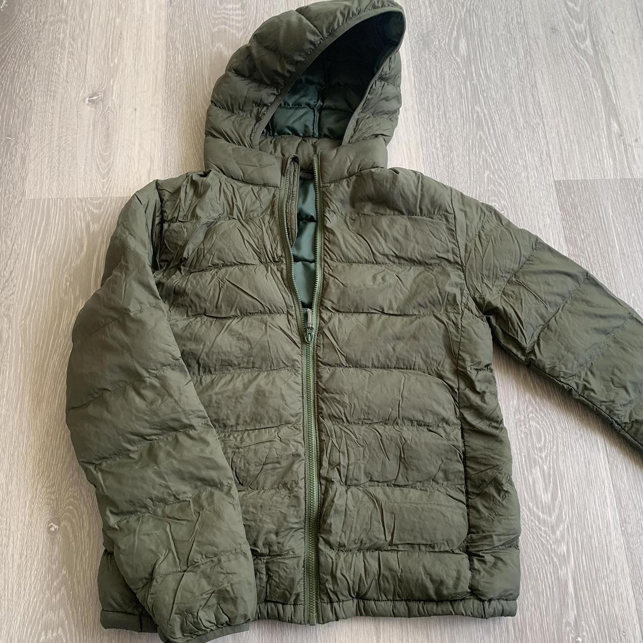 Uniqlo Puffer Jacket green puffer in perfect... - Depop