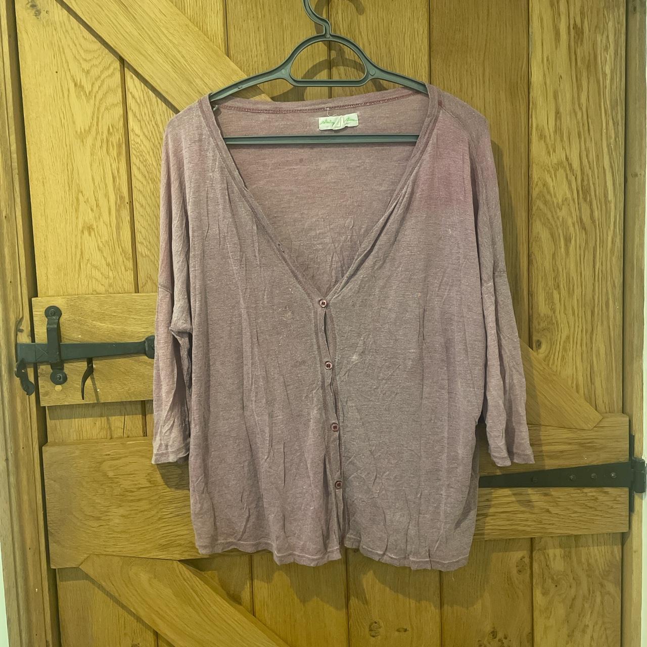 Pink floaty cardigan from urban... - Depop