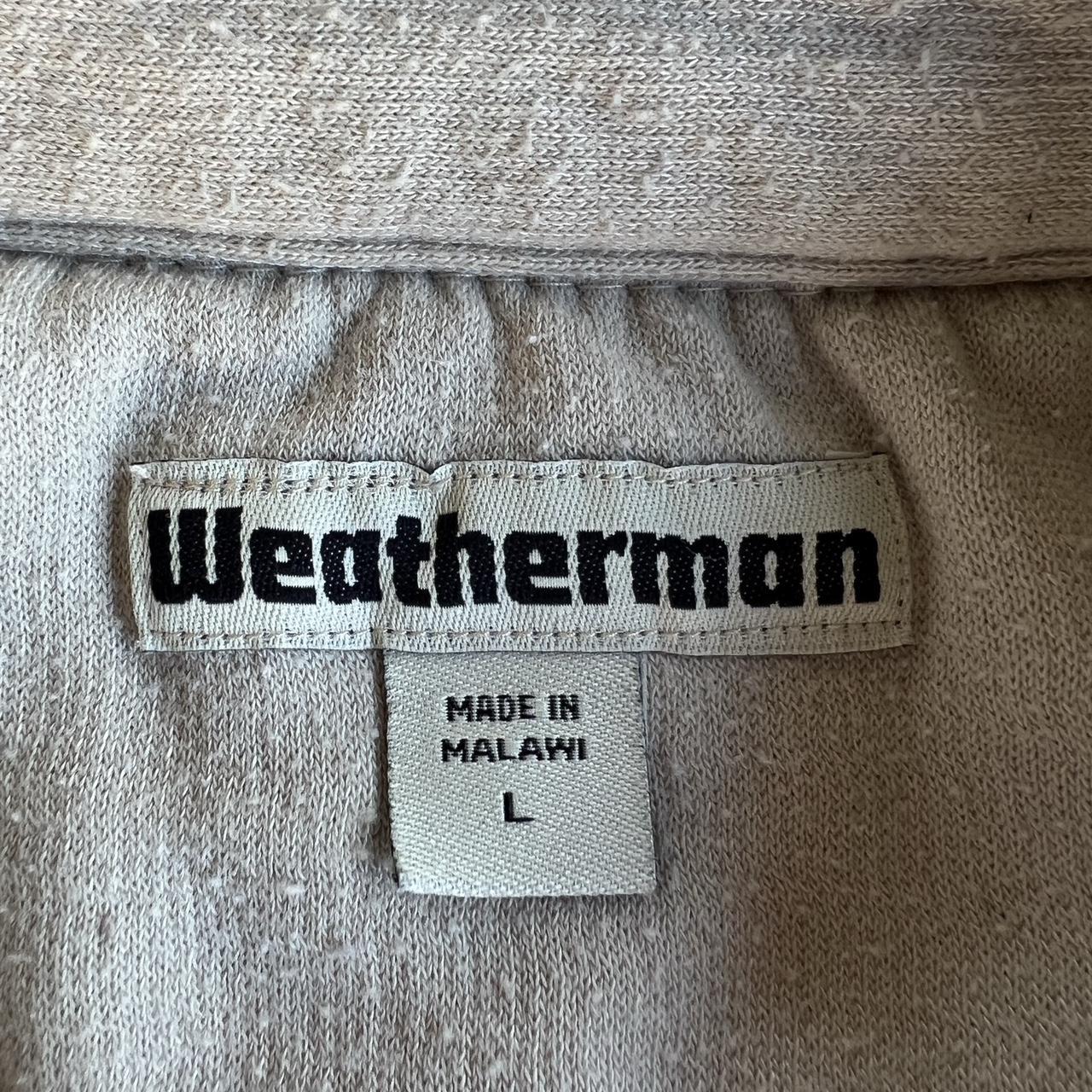 80S WEATHERMAN CREAM POLO PULLOVER... - Depop