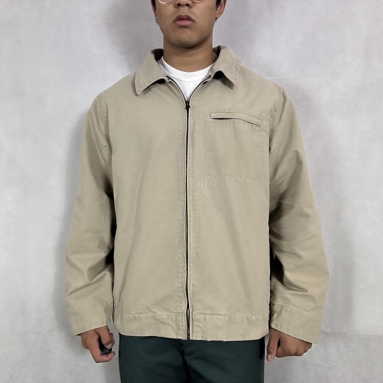 Mossimo Men's Tan and Cream Jacket | Depop