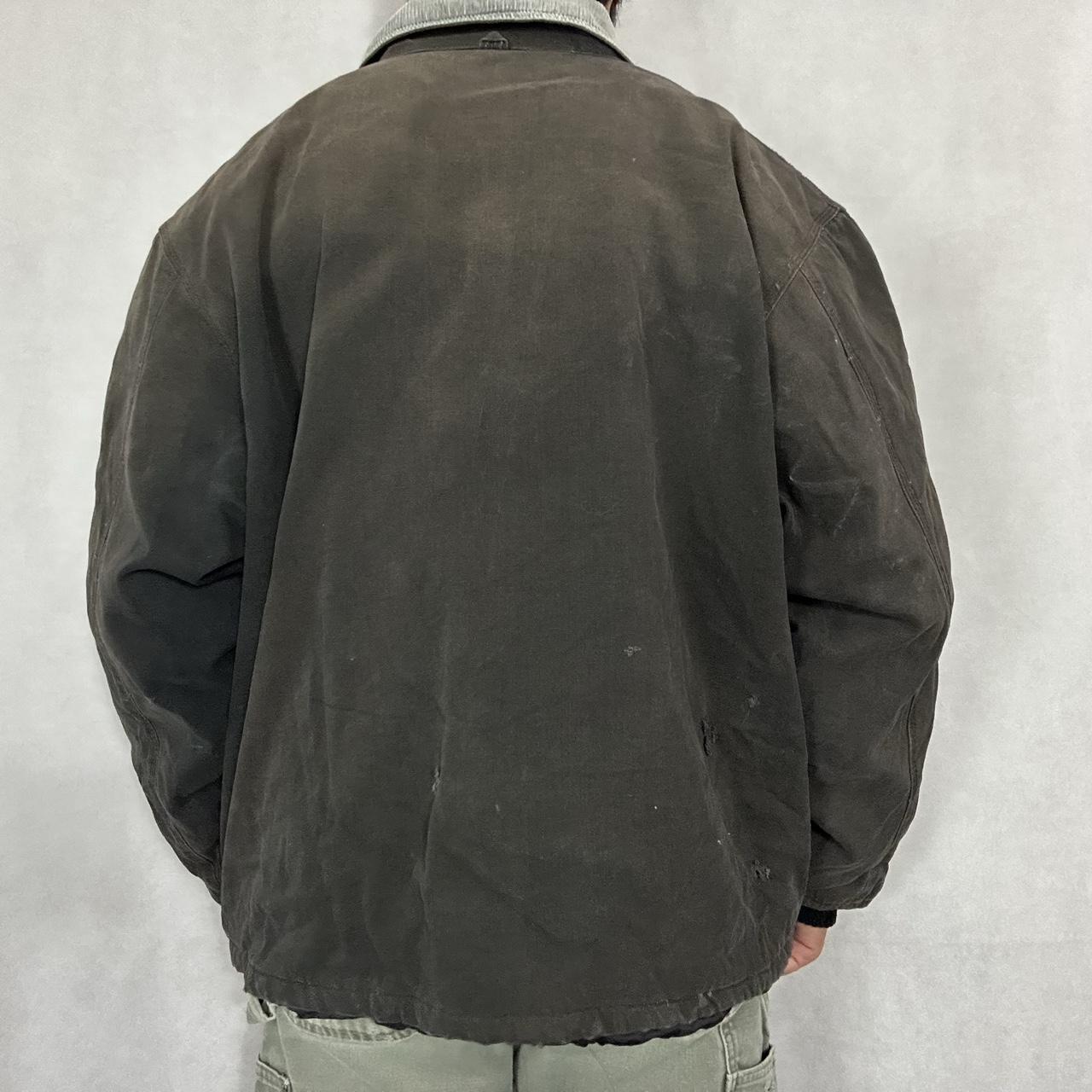 Vintage 90s Black Canvas work jacket -Model is 6’1... - Depop