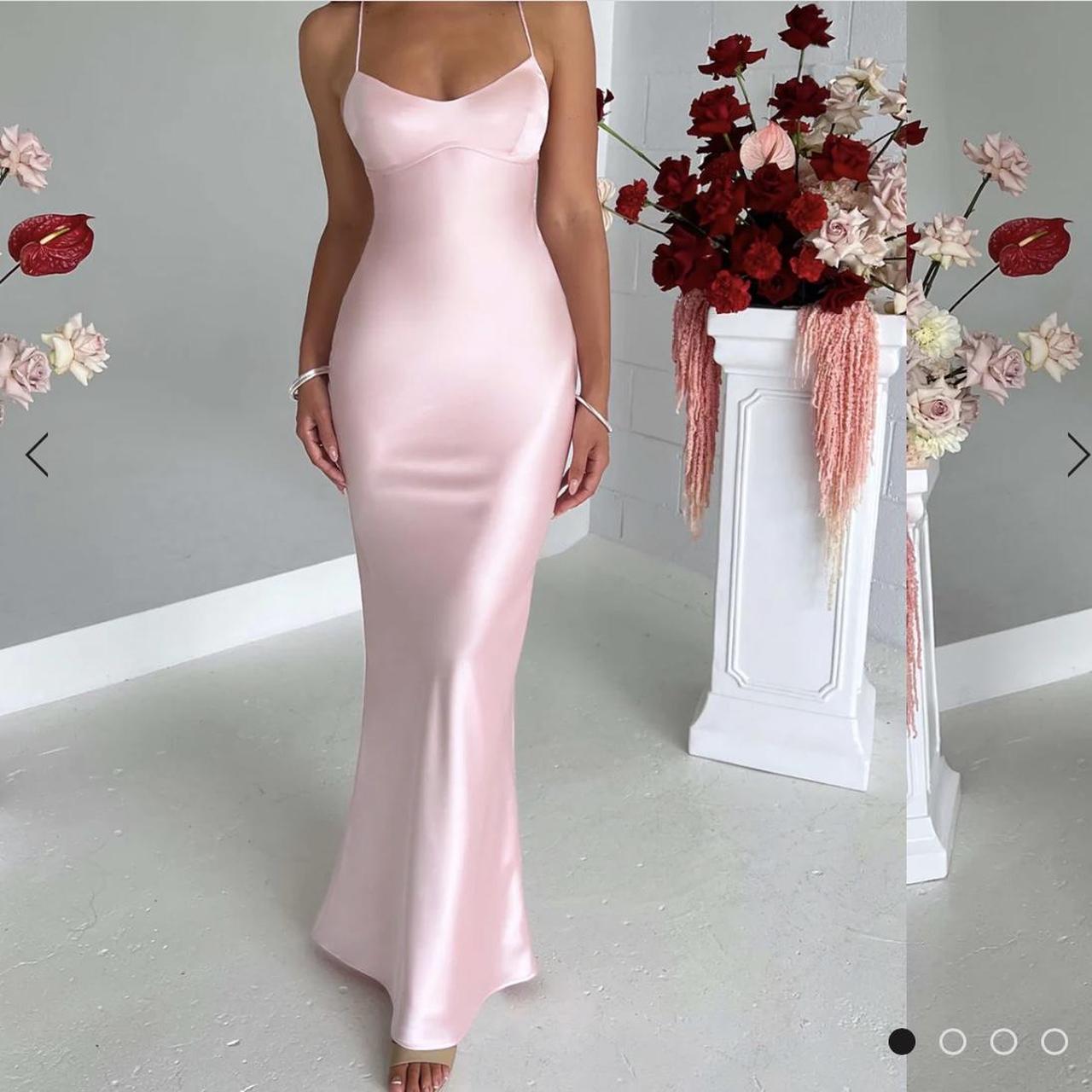 baby boo pink maxi dress! never worn nwt retails for... - Depop