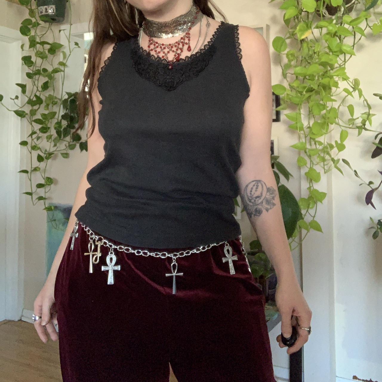 Cotton Lace Trim Tank Top Pit - 18” Length -... - Depop