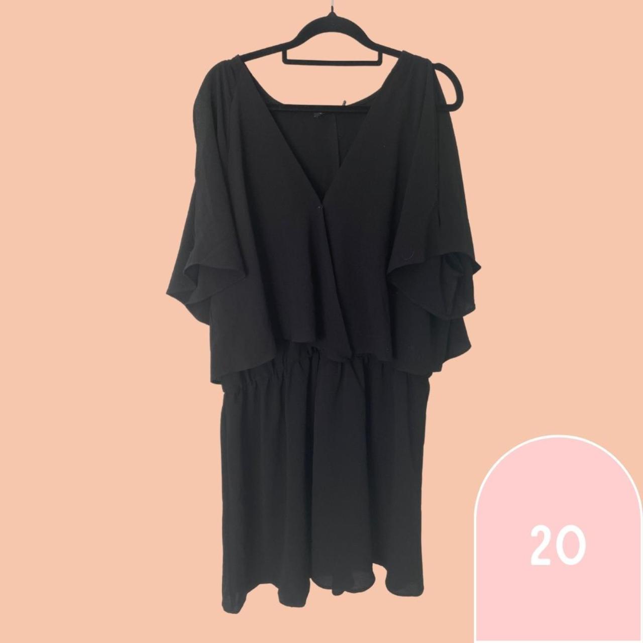 Boohoo Plus Curve black cut out shoulder dress Size 20 - Depop