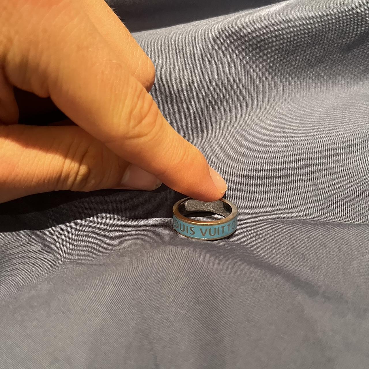 Louis Vuitton blue ring size 8 (no original bag or... - Depop
