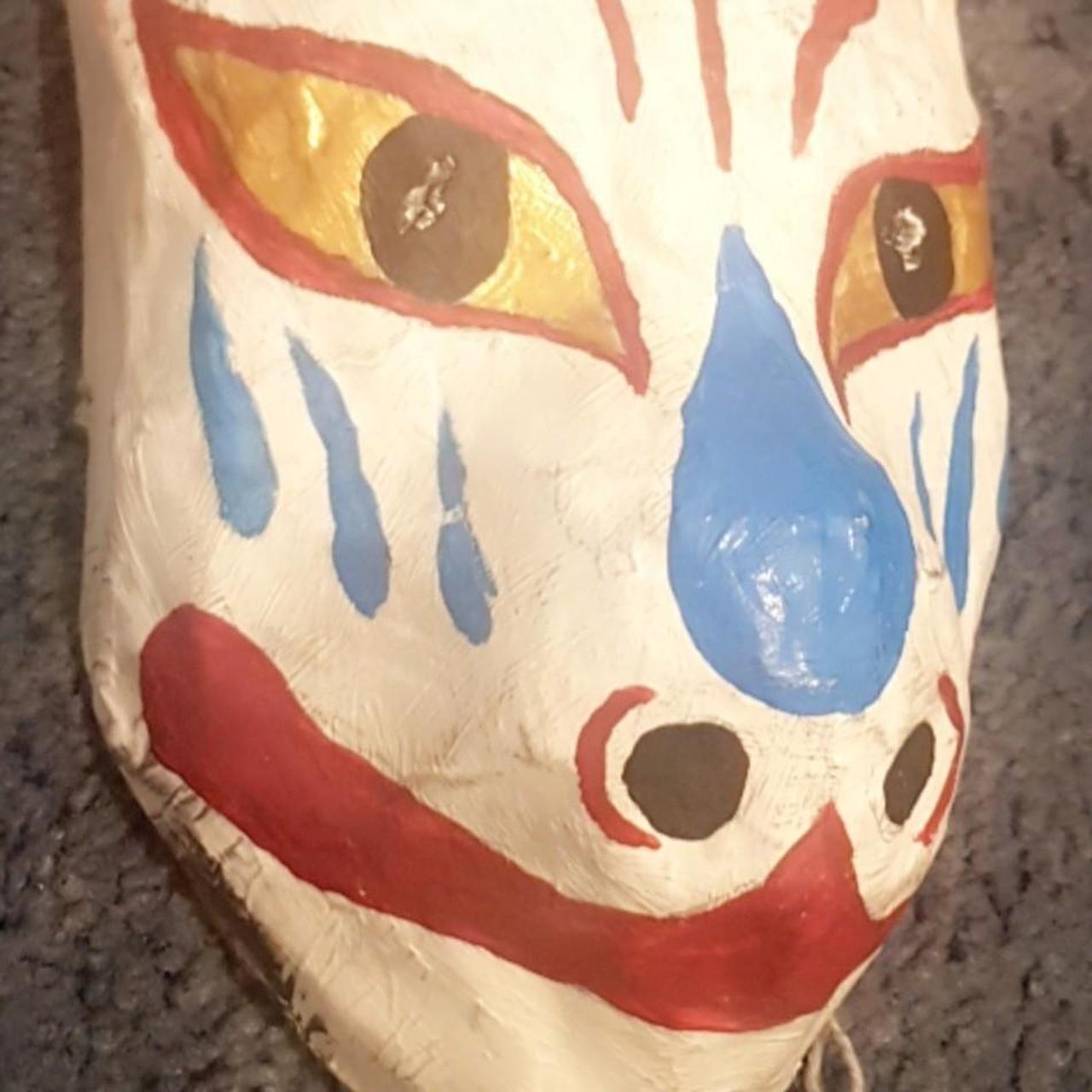 Hand painted kitsune mask prop Made from paper mache... - Depop