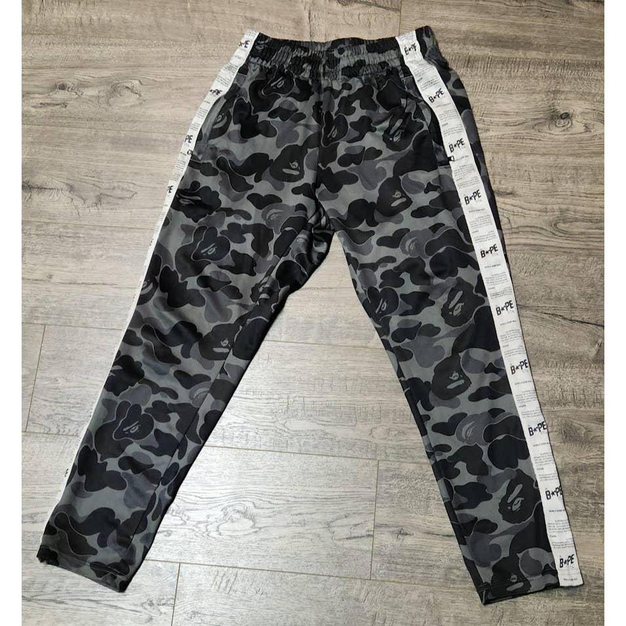 Bape STA A Bathing Ape Gray Camo Joggers... - Depop