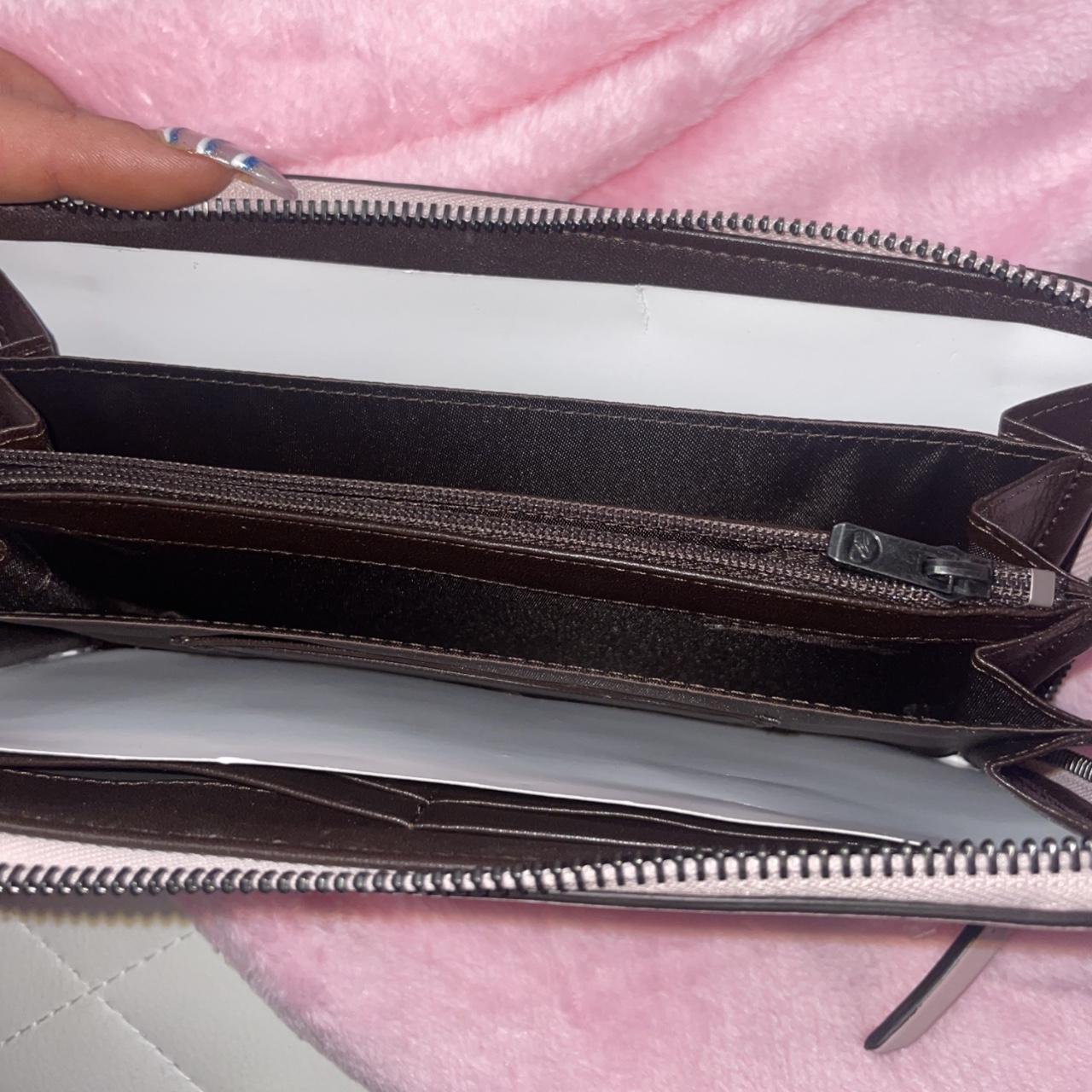 pink Longchamp wallet - Depop