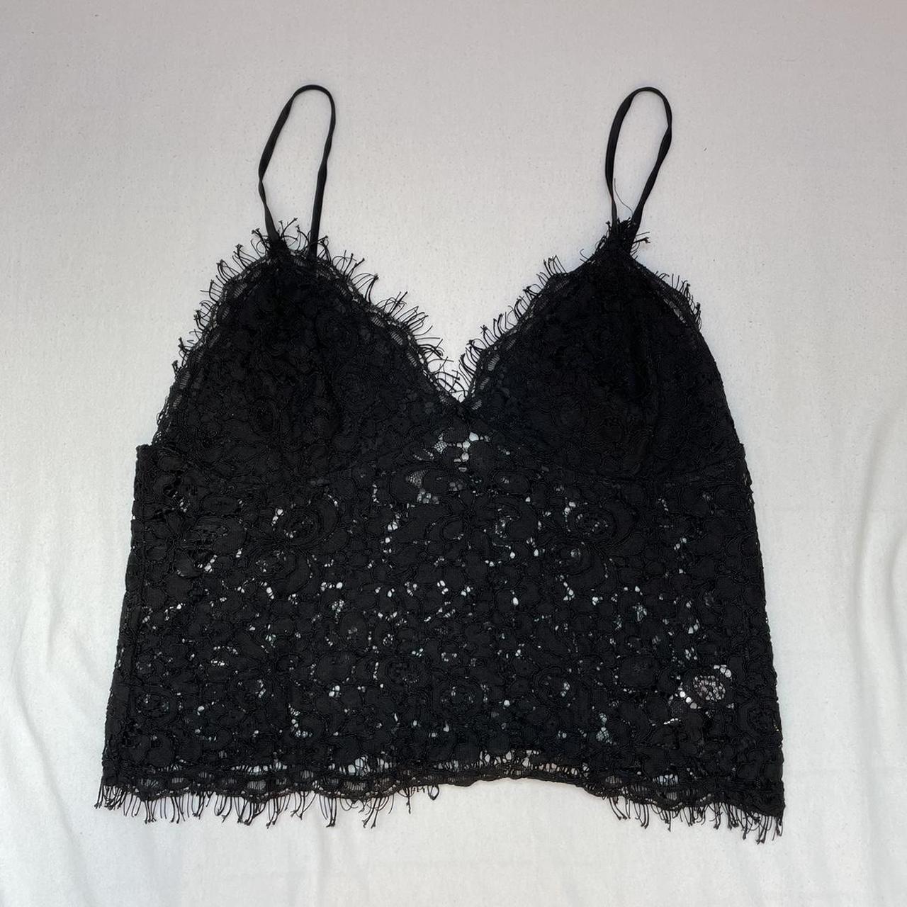 Primark Black Lace top Size 14 (fits more like a... - Depop