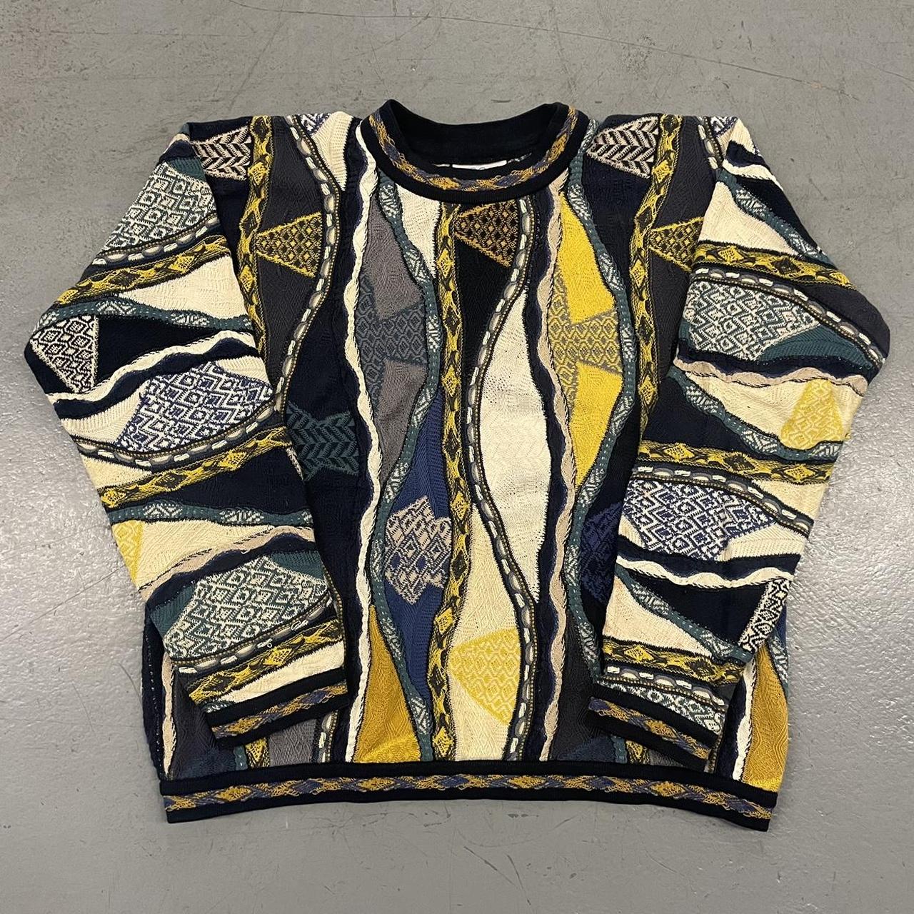 Vintage 90s Coogi 3D Knit Sweater Size Large in... - Depop