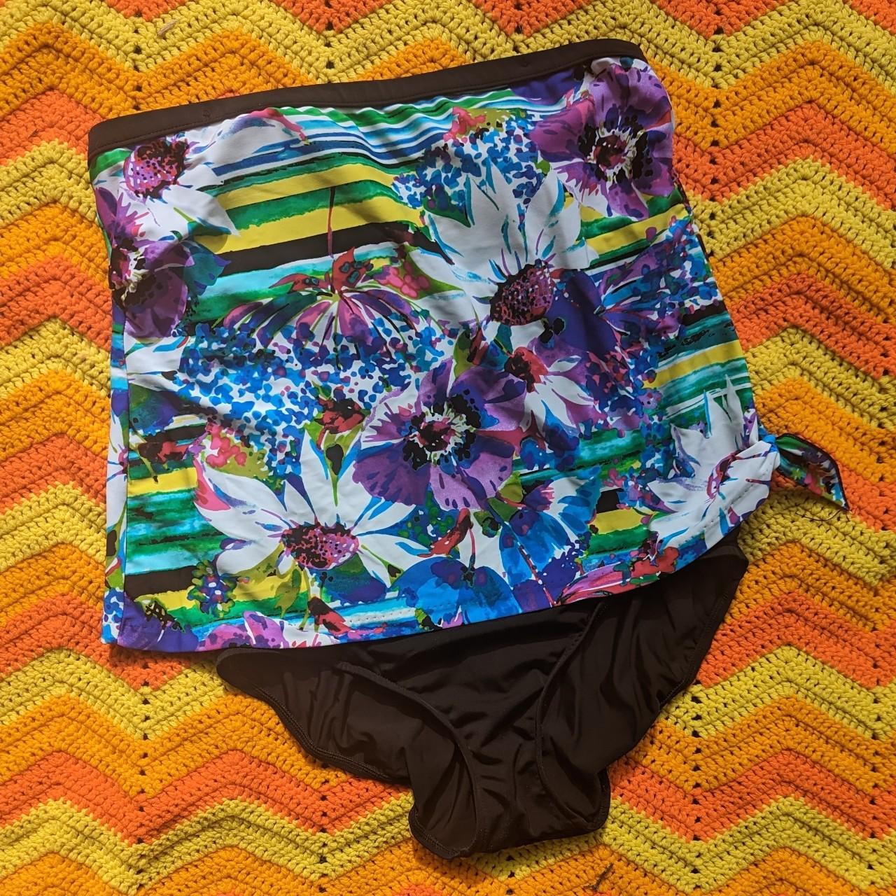 Rose Marie Reed strapless one piece bathing suit.... - Depop