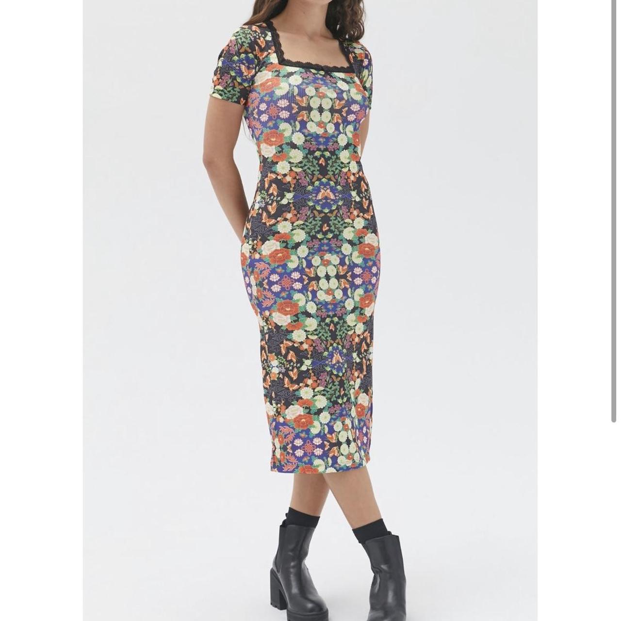 Body-hugging midi dress from NEW girl ORDER topped... - Depop