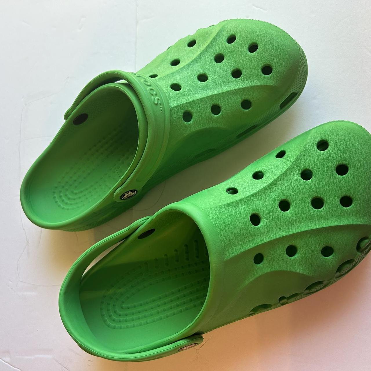 Crocs bright lime green unisex men’s size 10 ... - Depop