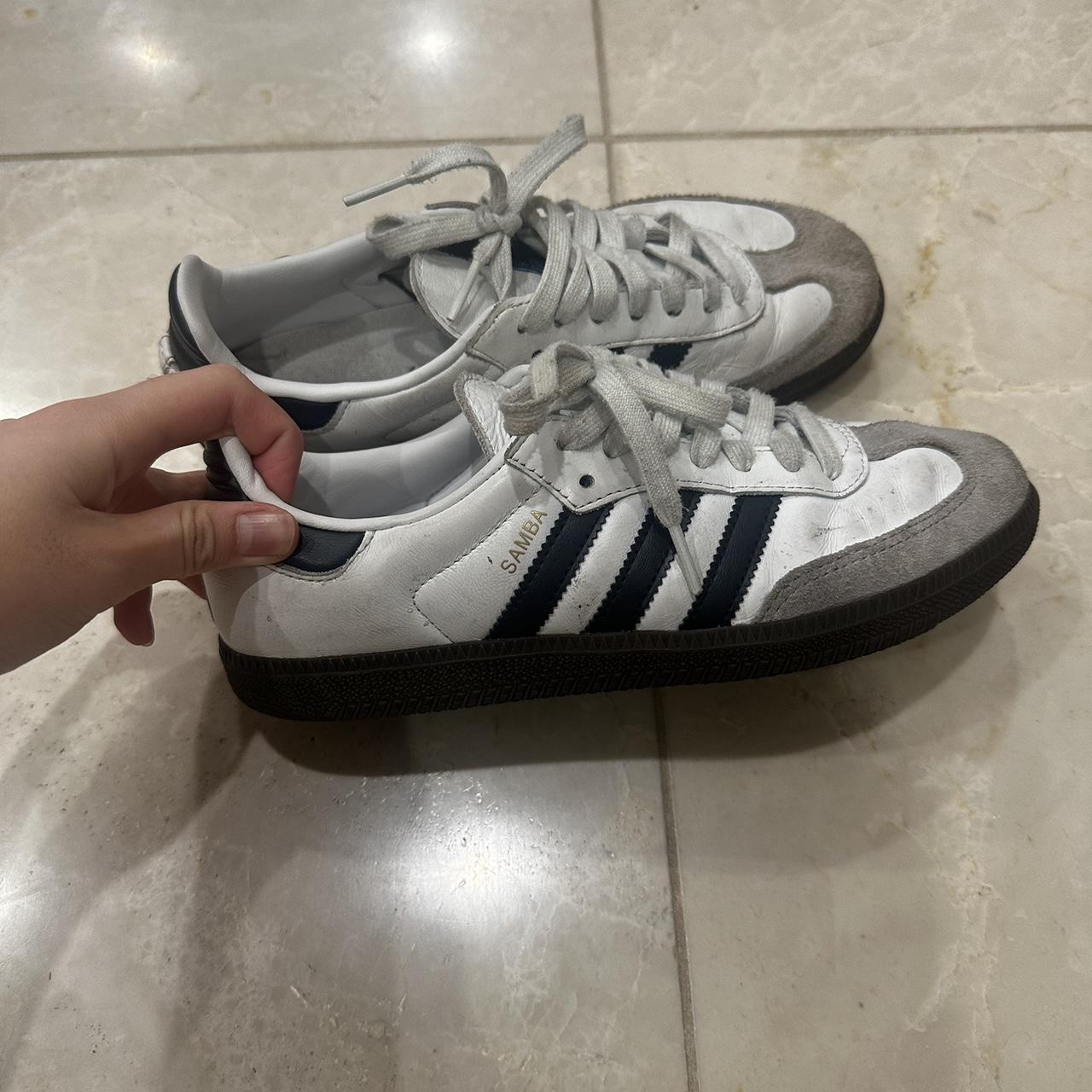 adidas sambas worn quite a bit but no rips or holes... | Depop