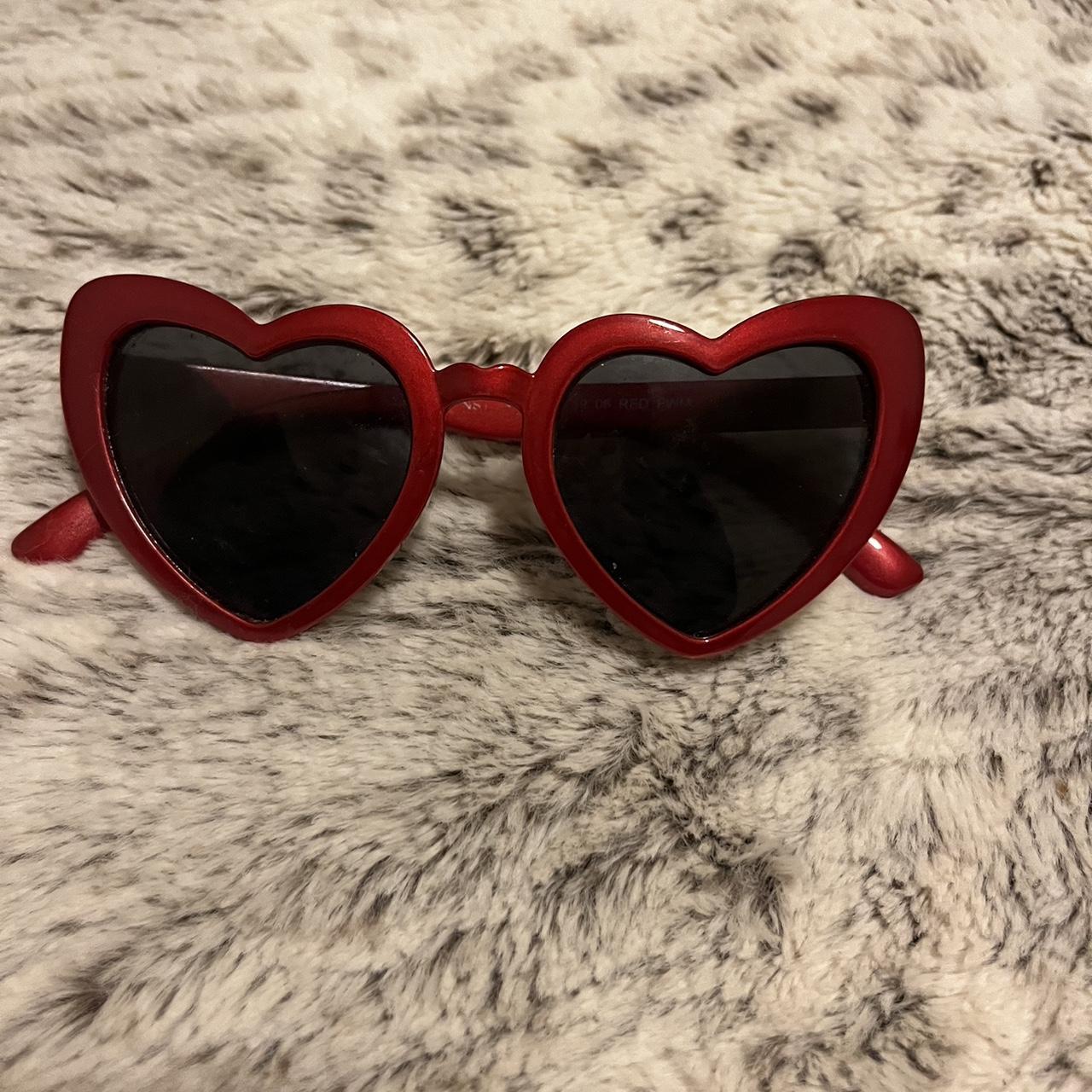 lana del rey coded heart sunglasses ️ no scratches... - Depop