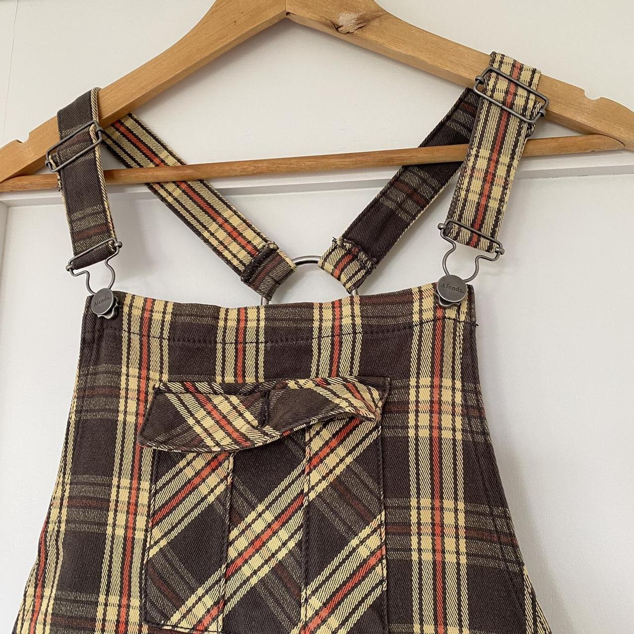 Short Afends checkered overalls! These are so cute... - Depop