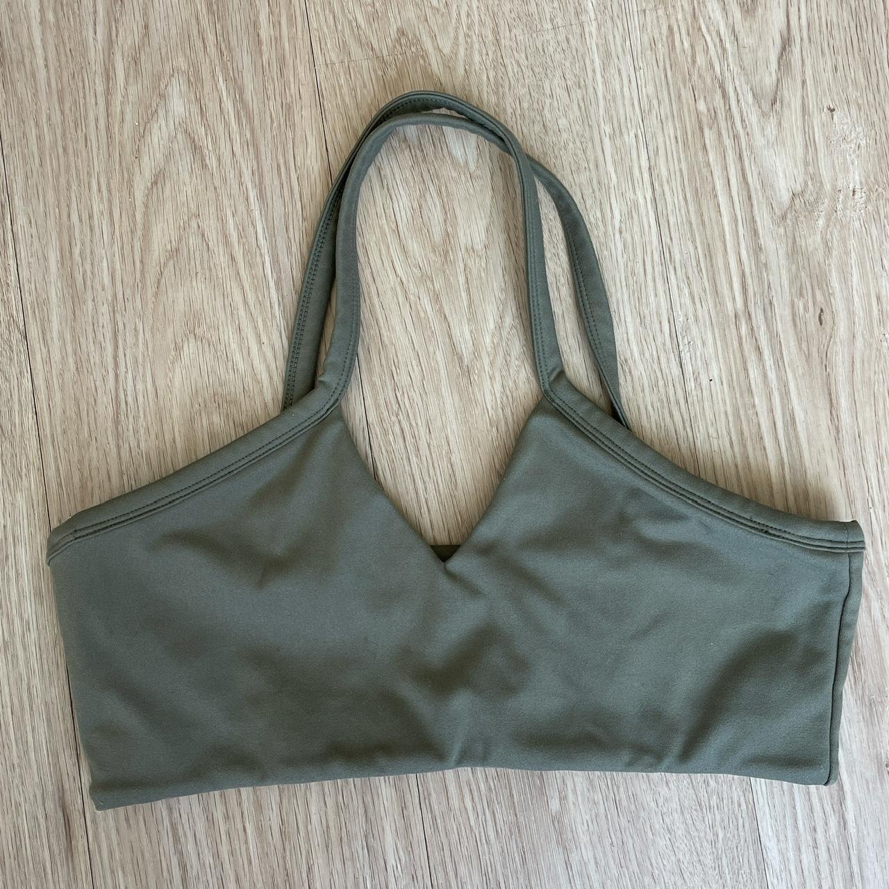 CSB Olive Green Sports Bra • size large • excellent... - Depop