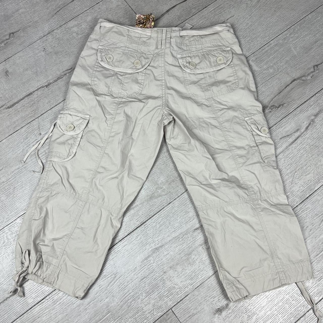 Y2k white cargo capris From the brand BFL tagged a... - Depop