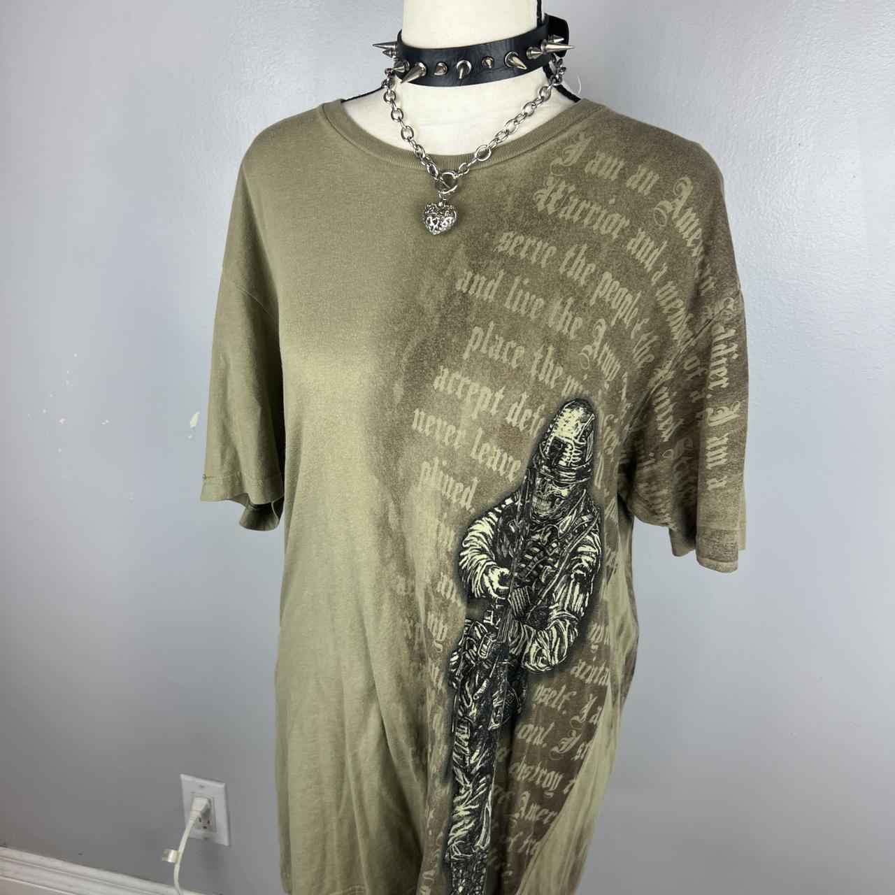 Cyber y2k affliction style tee shirt From the brand... - Depop