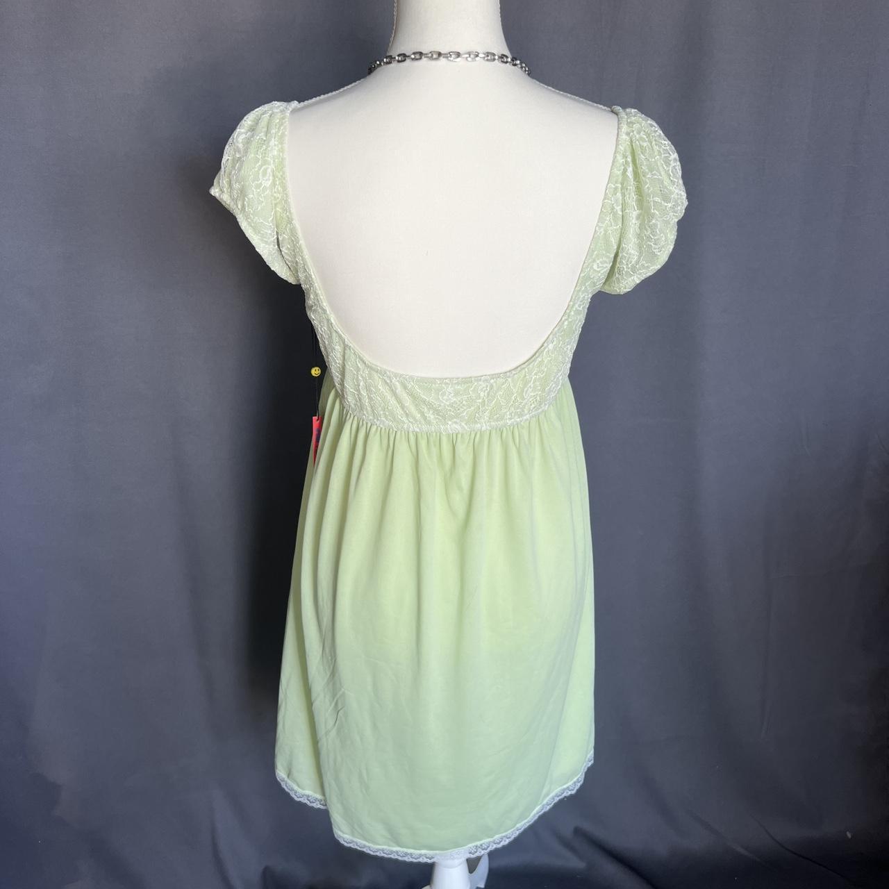 Unif sprite dress Milkmaid green babydoll dress,... - Depop
