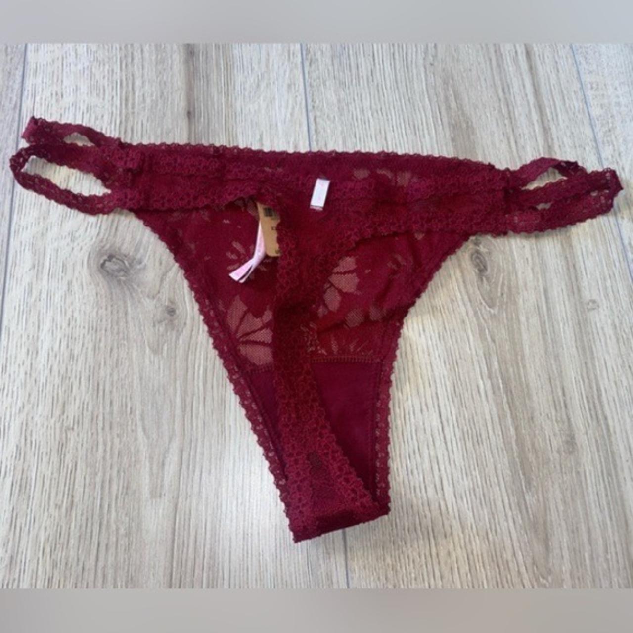victorias secret pink thong panty open to bundles... - Depop