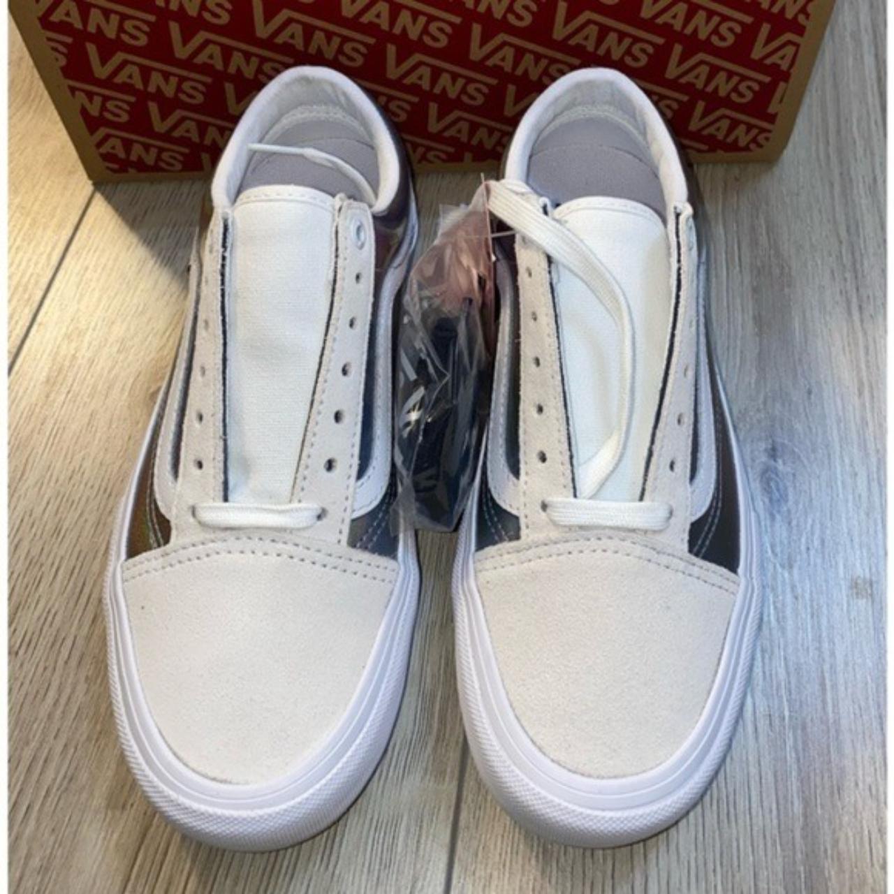 vans old skool pro iridescent shoes sneakers open... - Depop