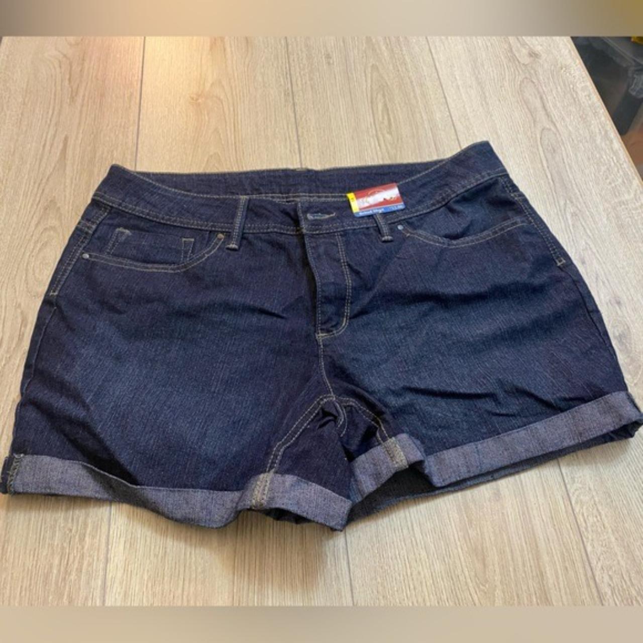 faded glory jean shorts belted short open to... - Depop