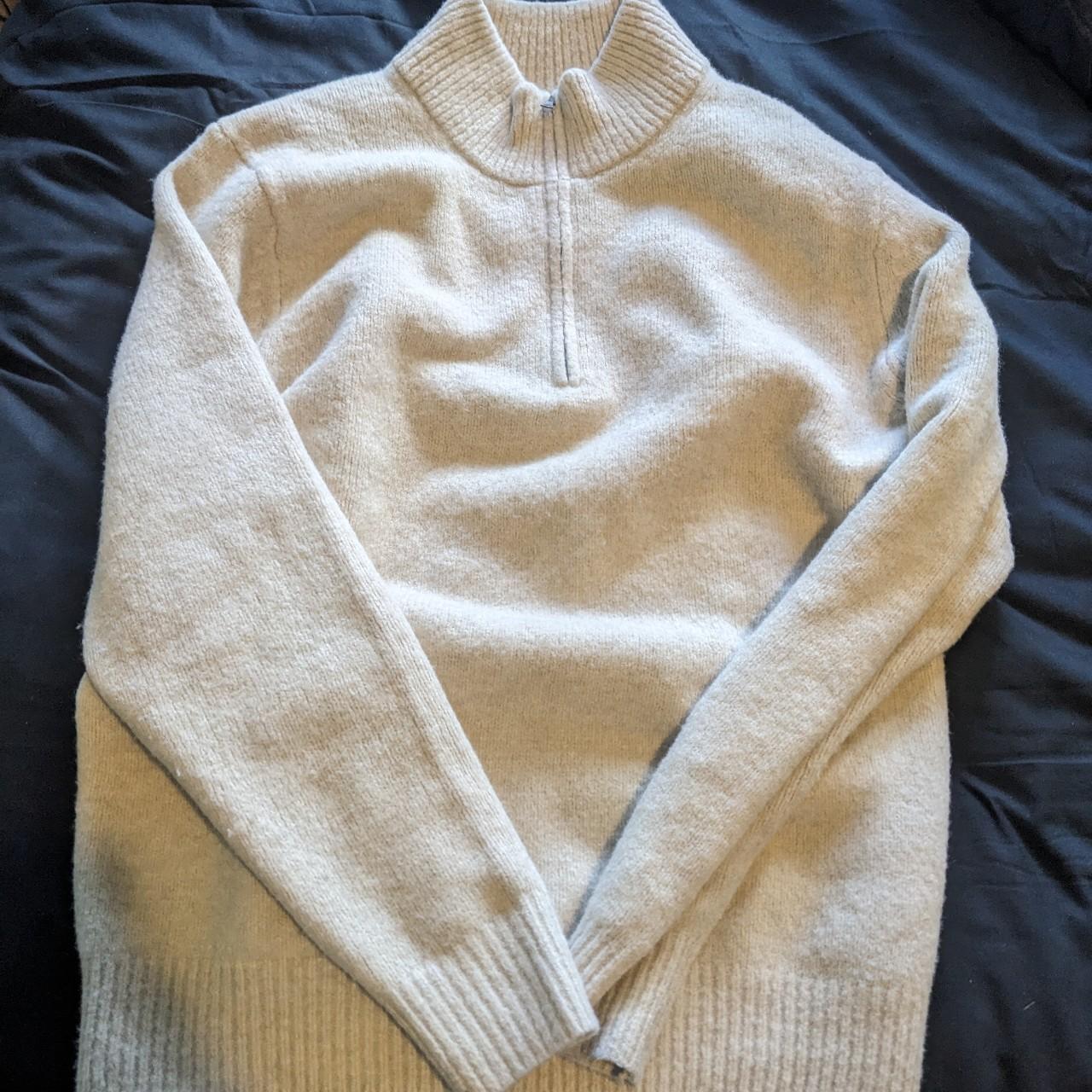 Mens Uniqlo half zip souffle yarn size M Only worn... - Depop